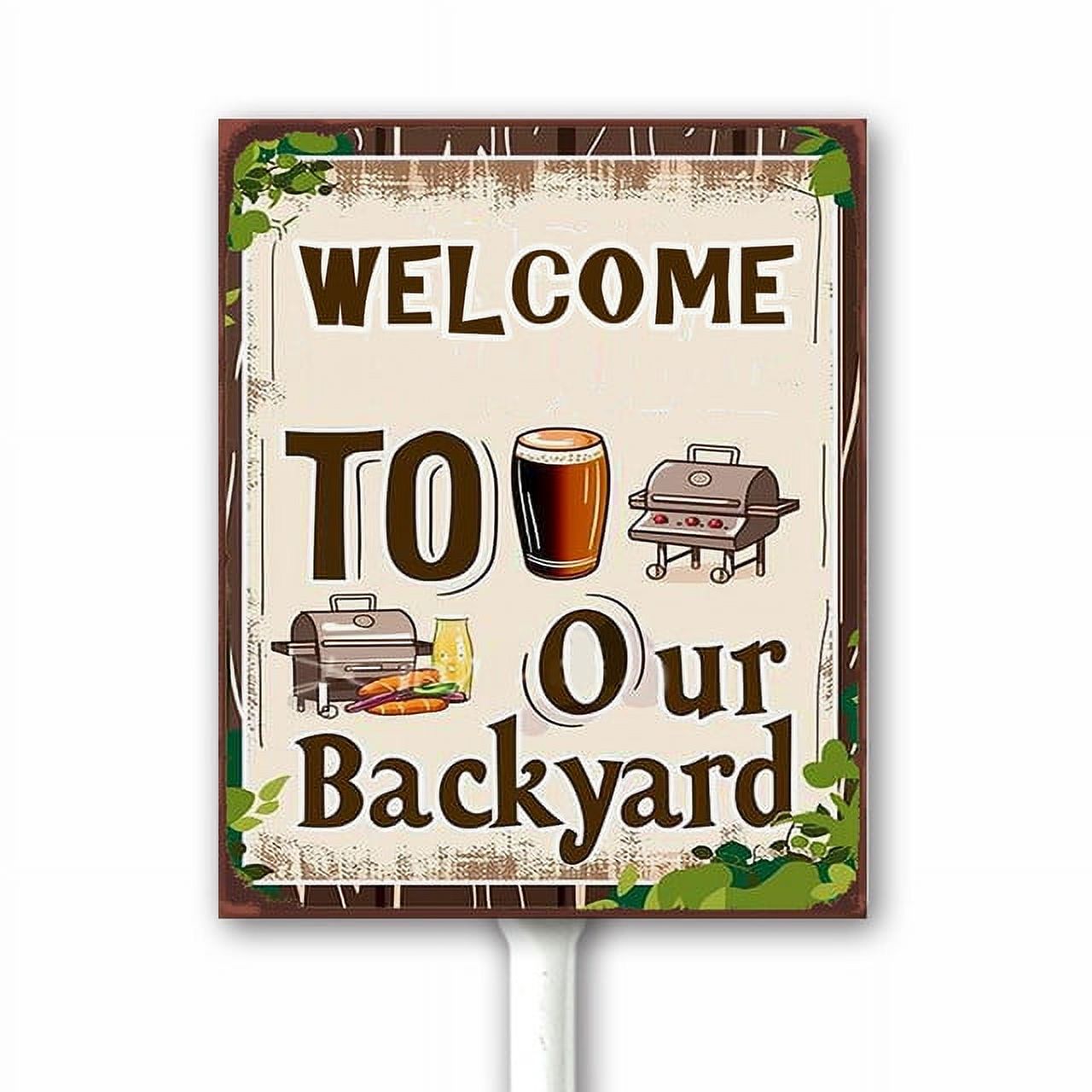 Welcome To Our Backyard Sign, Outdoor Bar Decor Sign, Outdoor Signs For ...