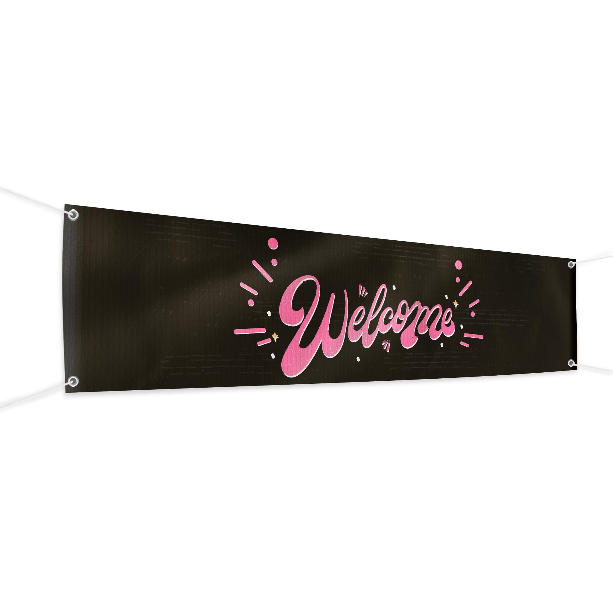 Welcome Banner Sign For Outdoor-Indoor Use 4x1 Ft Large Custom Banner ...