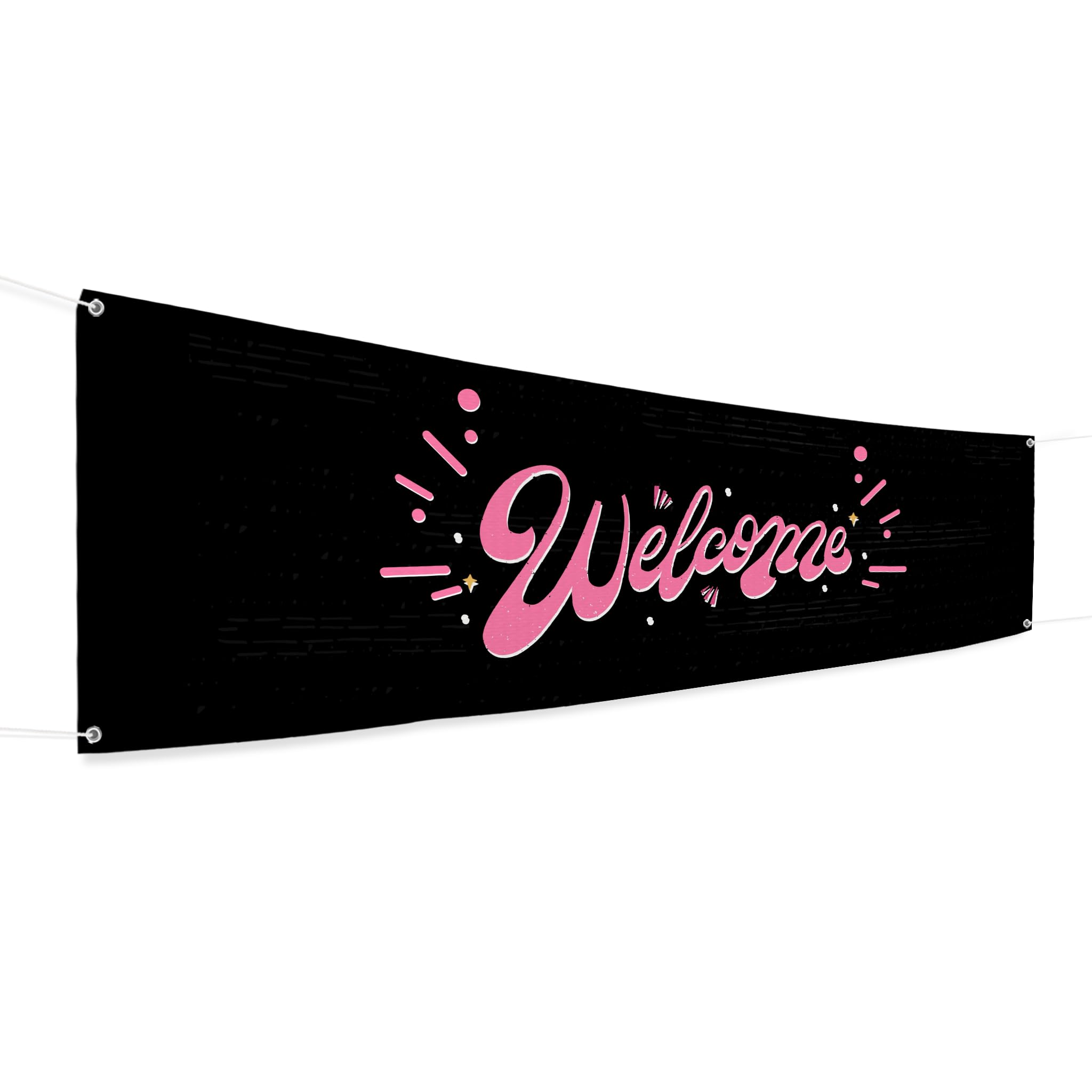 Welcome Banner Sign For Outdoor-Indoor Use 6x2 Ft Large Custom Banner ...