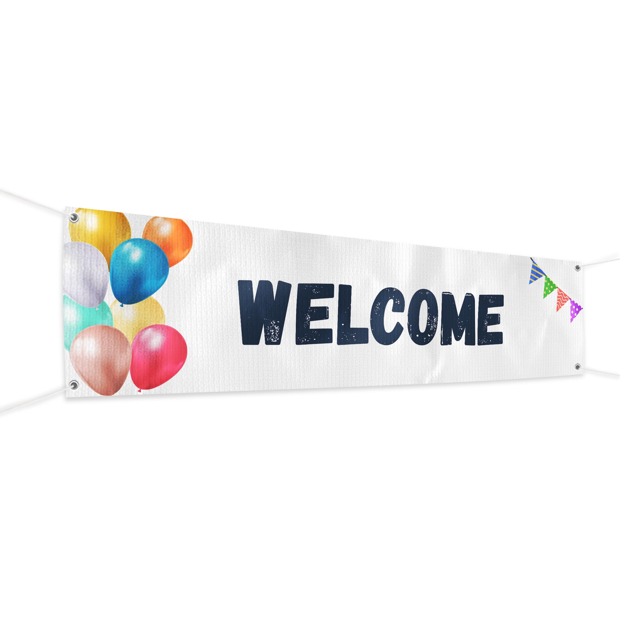 Welcome Banner Sign For Outdoor-Indoor Use 4x1 Ft Large Custom Banner ...