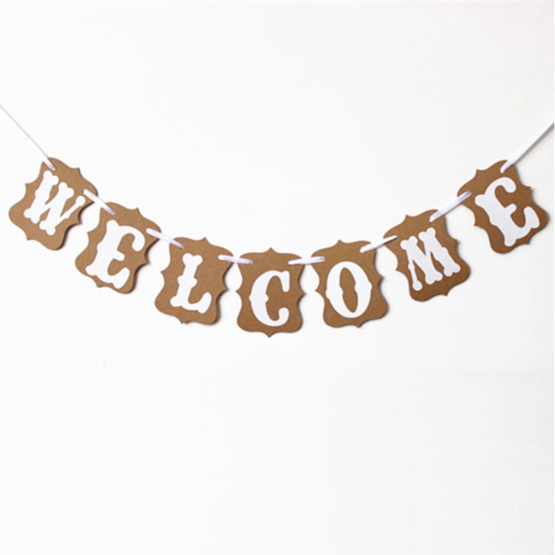 Welcome Banner Sign, Real Burlap | Welcome Banner For Office, School ...