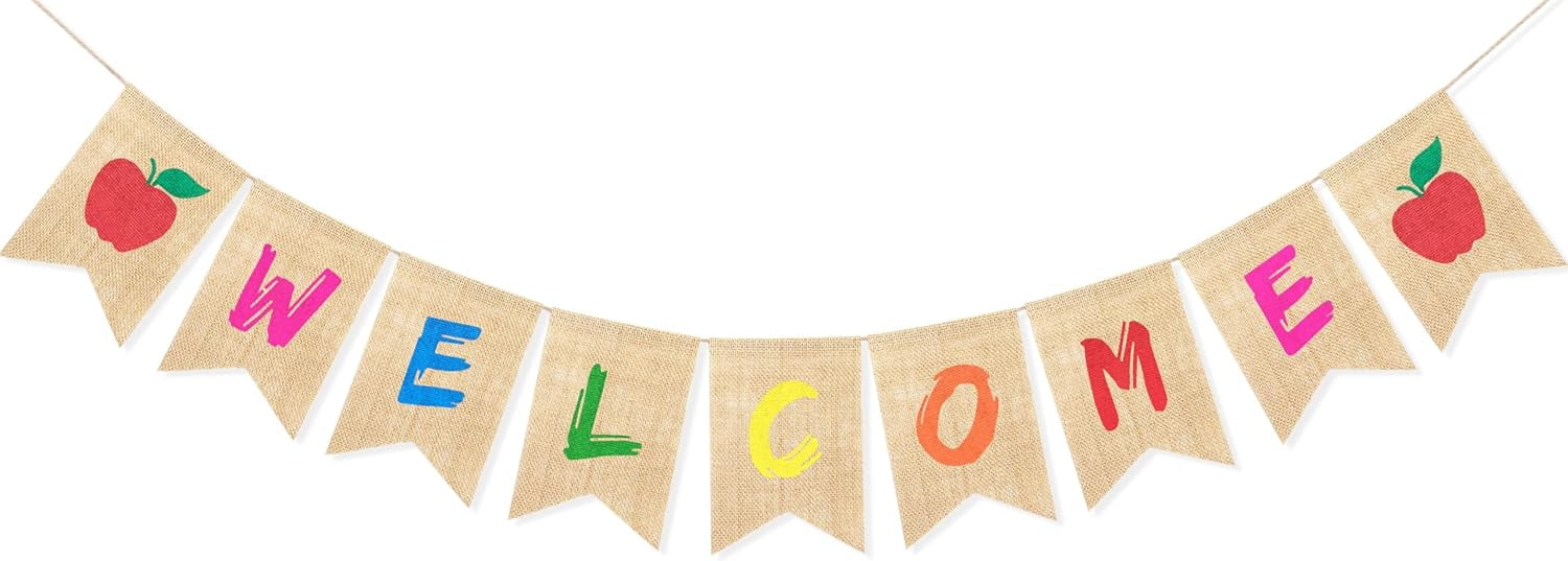 Welcome Banner for First Day of School Classroom Decorations Garland ...