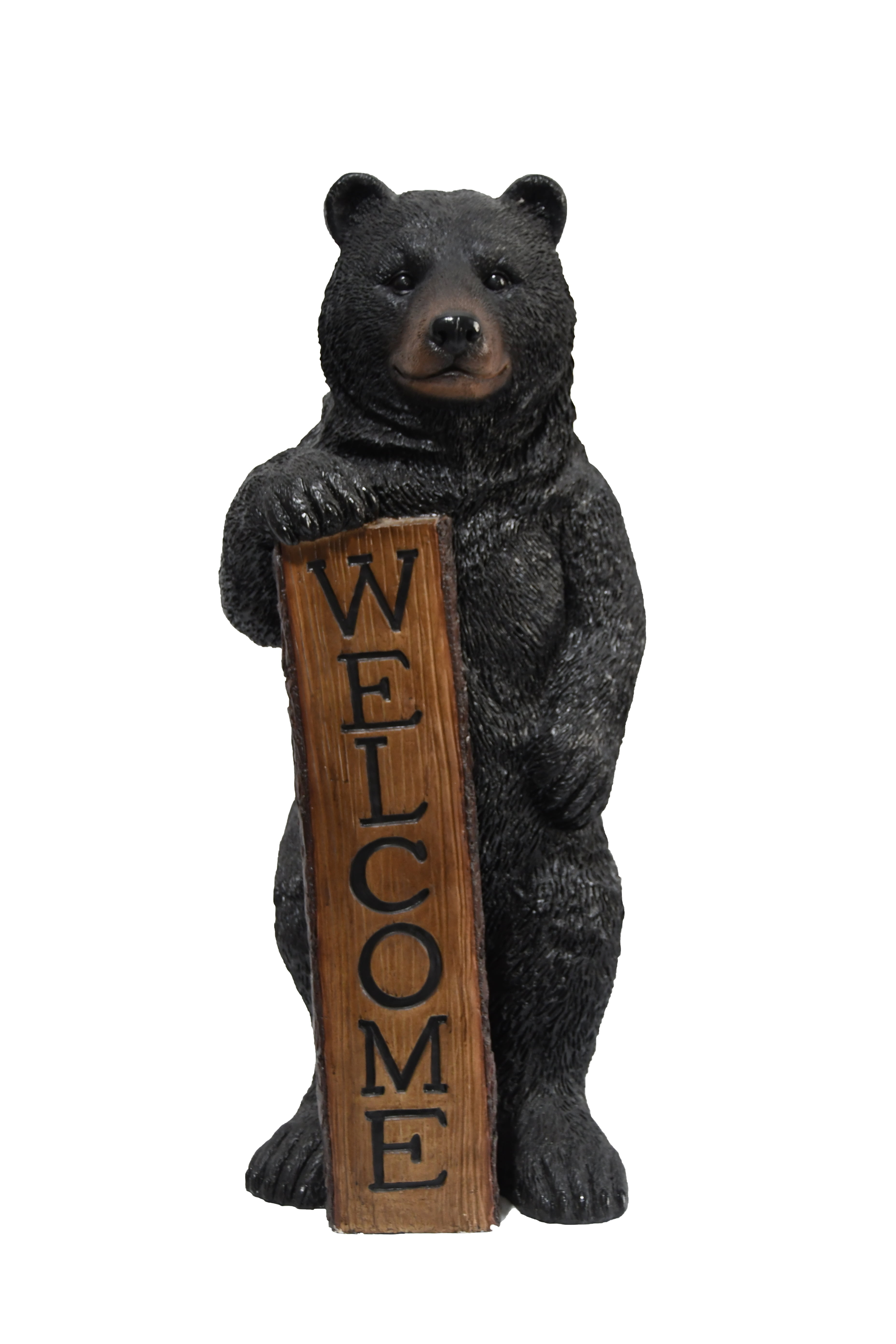Welcome Bear Haven: Standing Black Bear with Heartwarming Welcome Sign ...