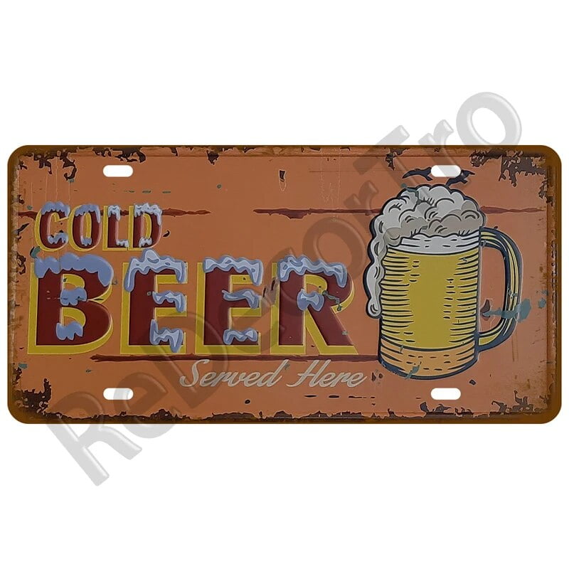 Welcome Beer ZCold Whiskey Metal Sign Bar Pub Cafe Wall Decor Retro ...
