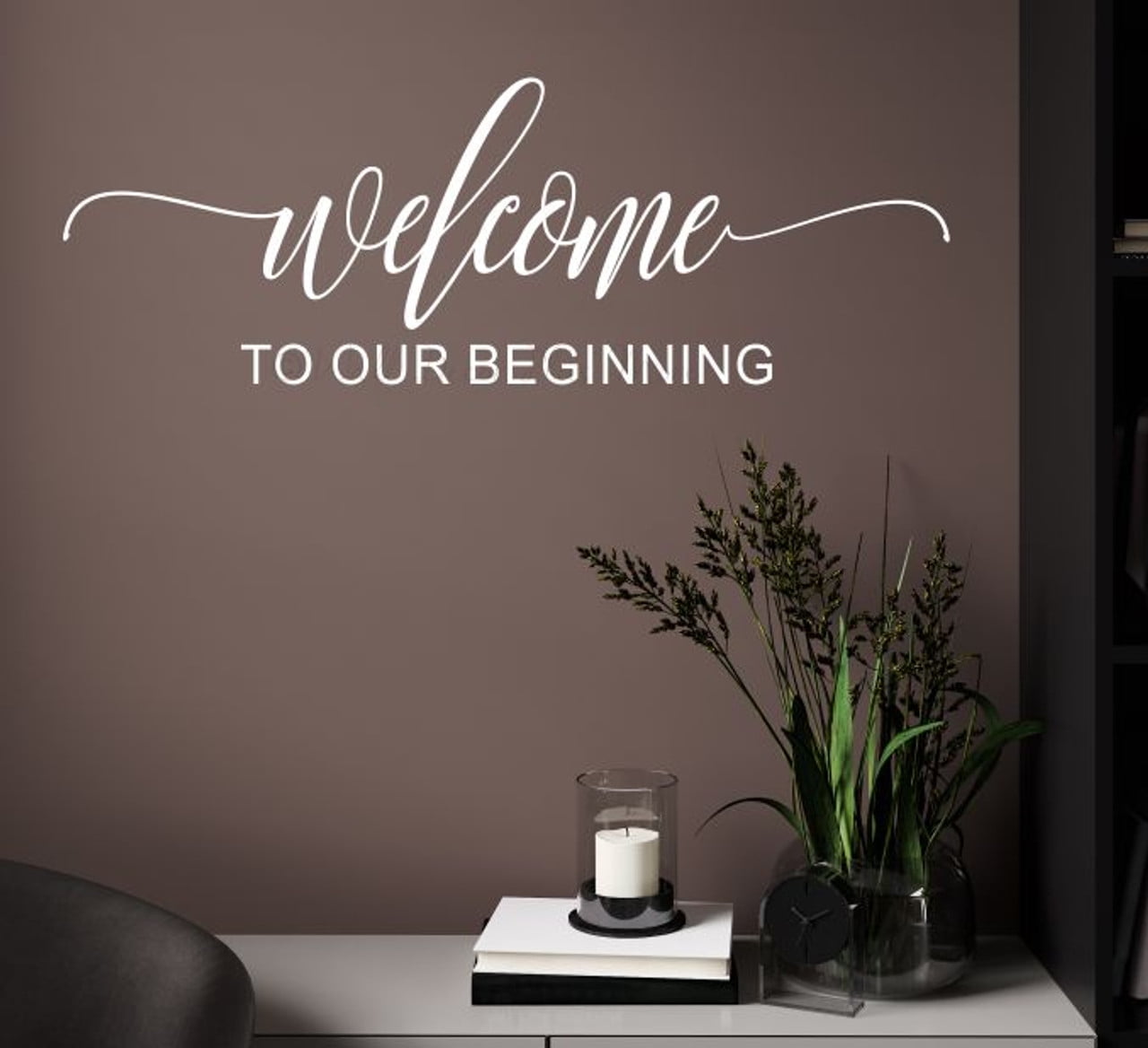 Welcome to our Beginning Vinyl Wall Art for Mirror or Sign - Cute Matte ...