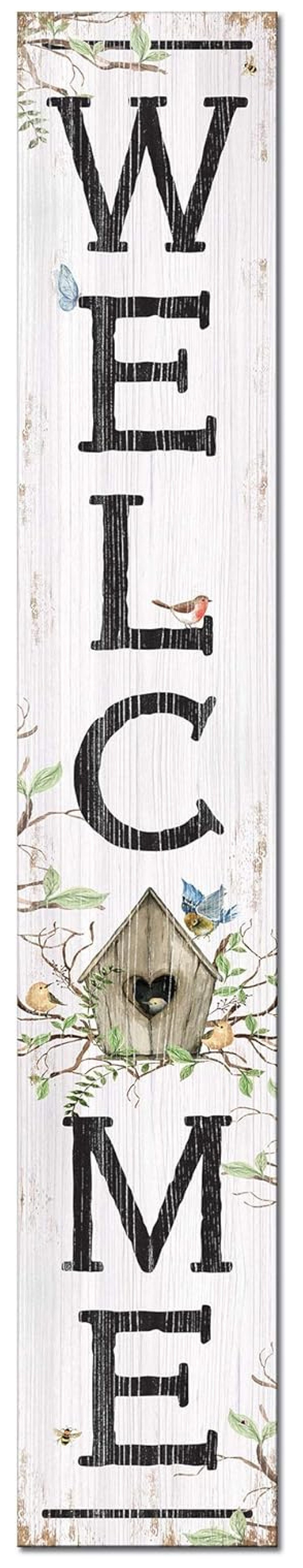 Welcome Birdhouse Porch Board Welcome Sign and Porch Leaner for Front ...