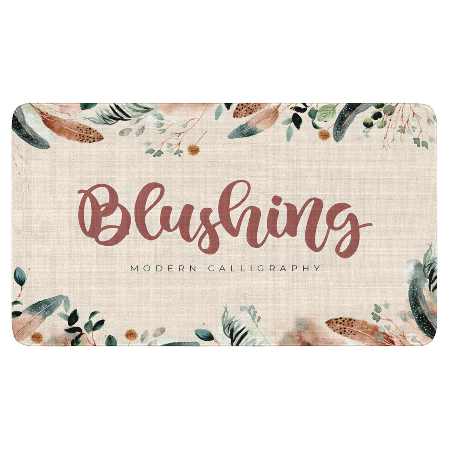 Welcome with Blooming Hydrangea Doormat - Non-Slip Rug for Indoor ...