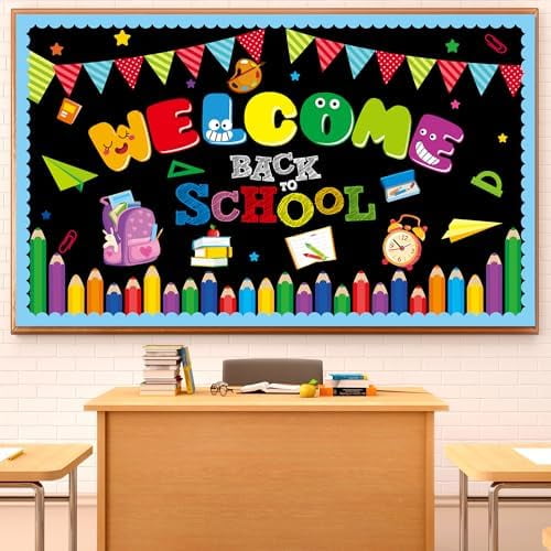 Welcome Bulletin Board Decorations Back to School Colorful Classroom ...