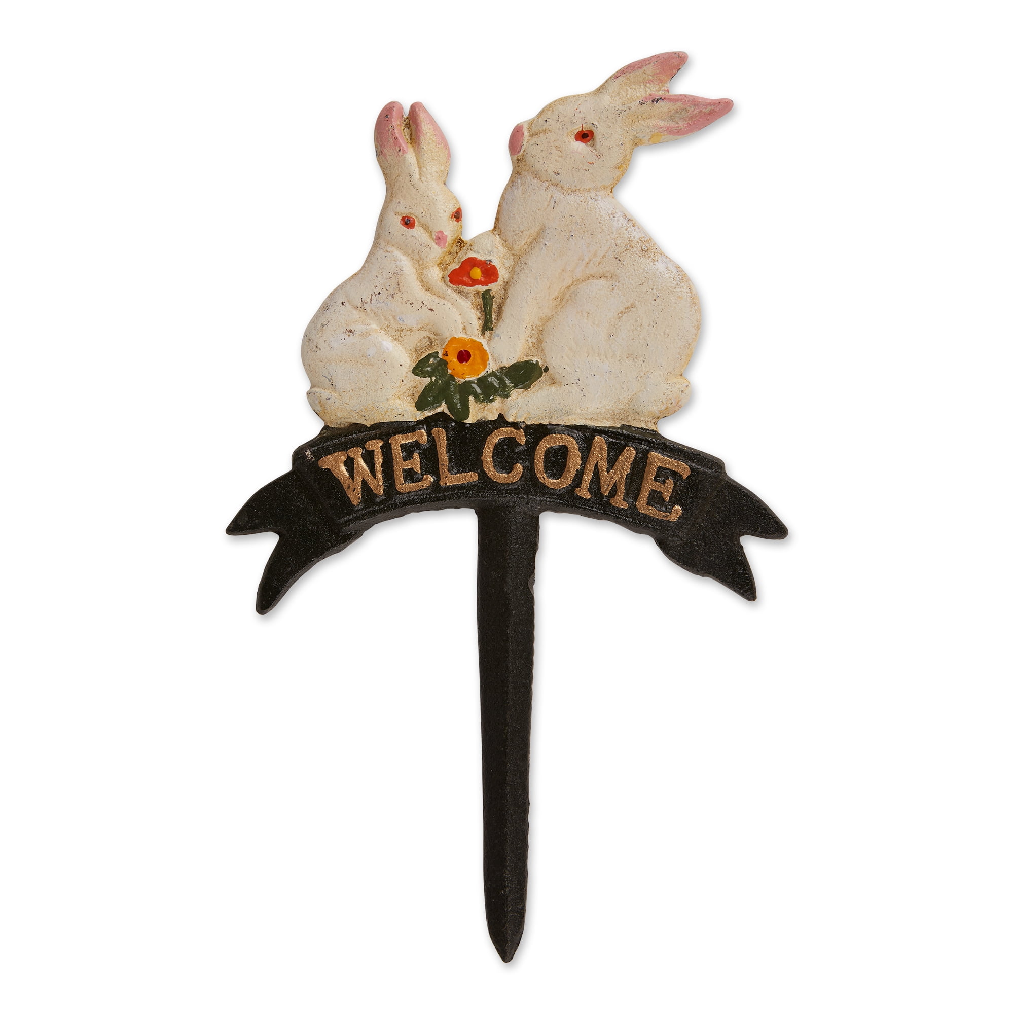 Welcome Bunnies Cast Iron Sign - Walmart.com