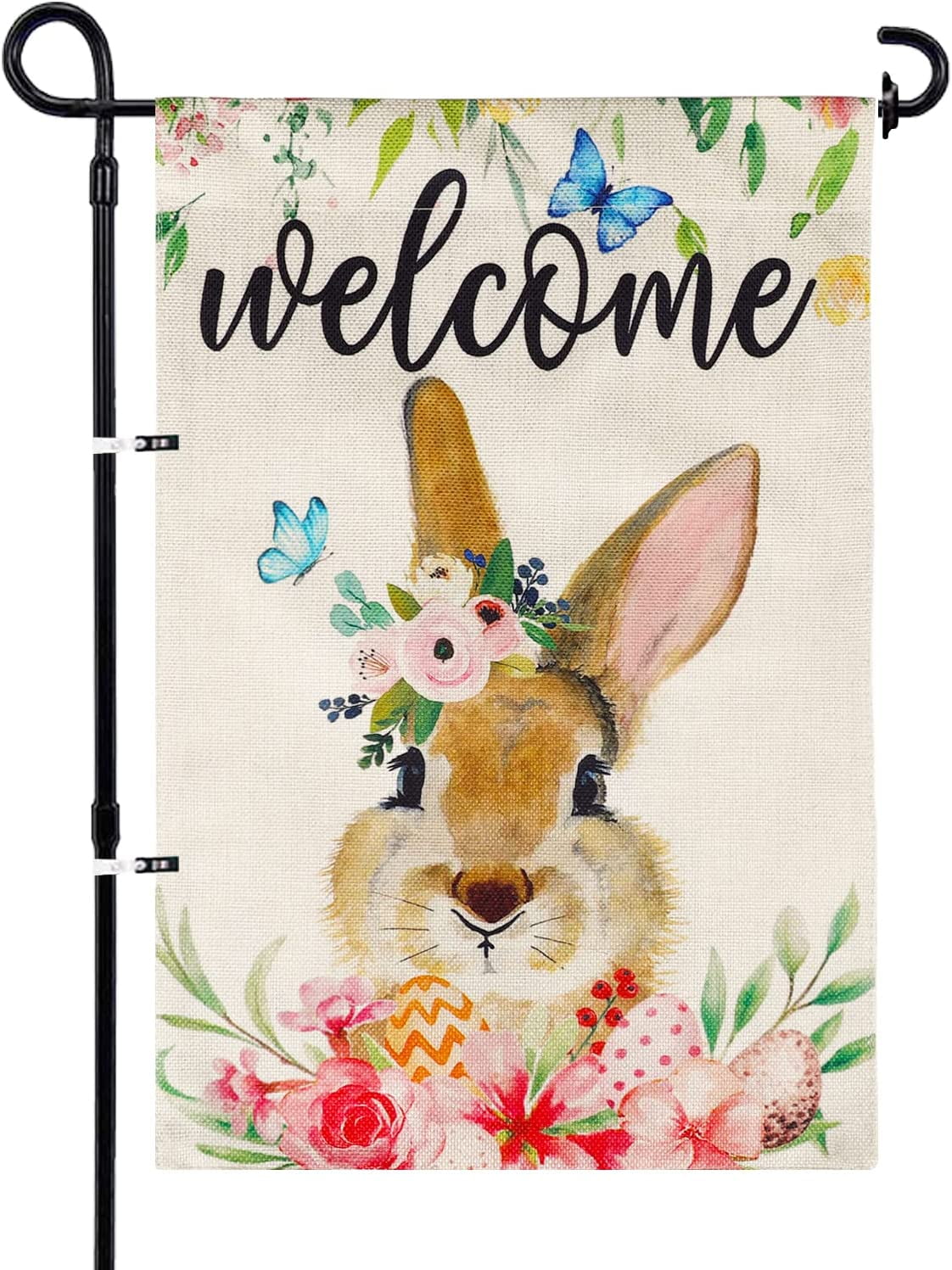 Welcome Bunny Summer Flag Outside Double Sided, Yard Flags for Outdoors ...