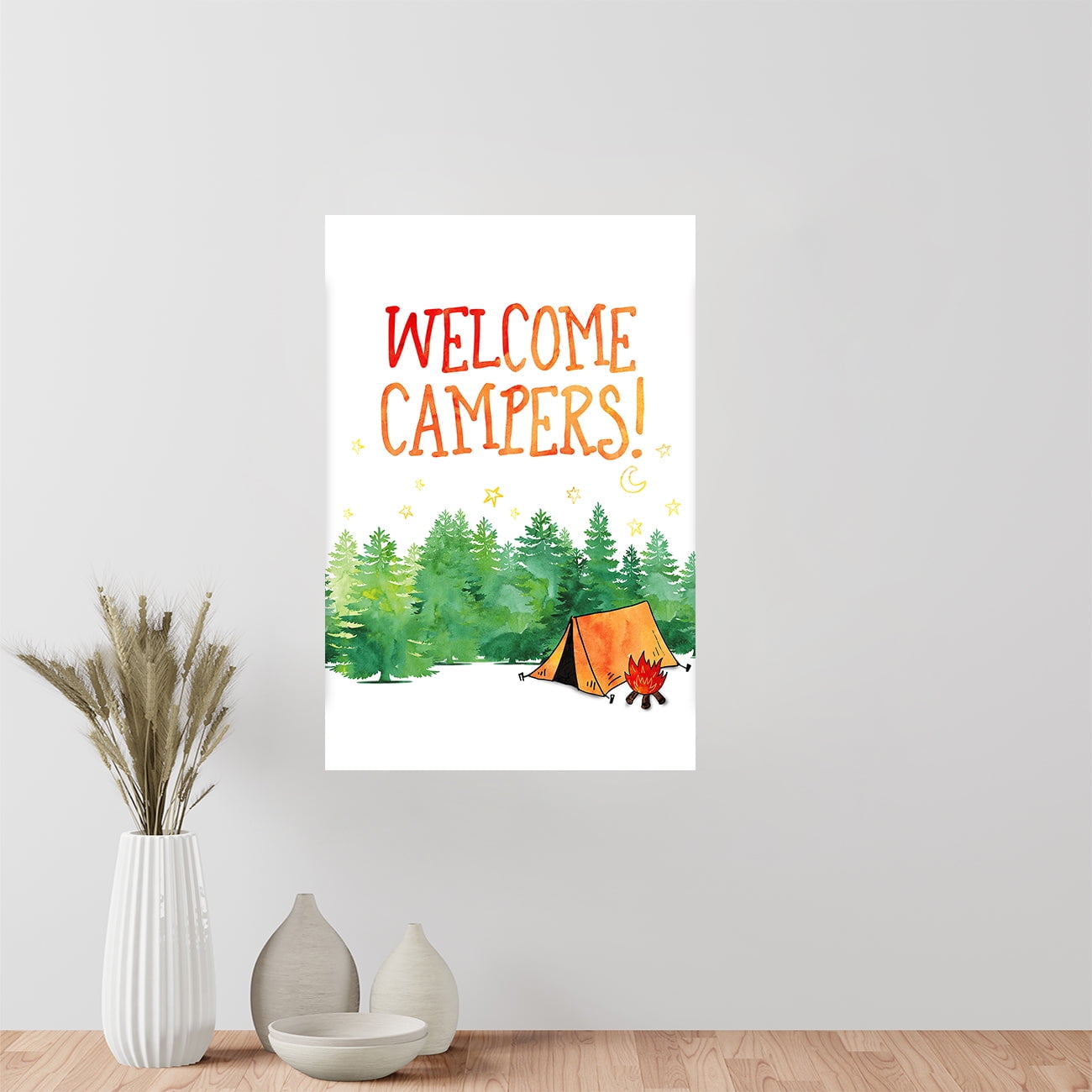 Welcome Campers Vertical Print Poster 11 x 17 Inch Poster - Walmart.com