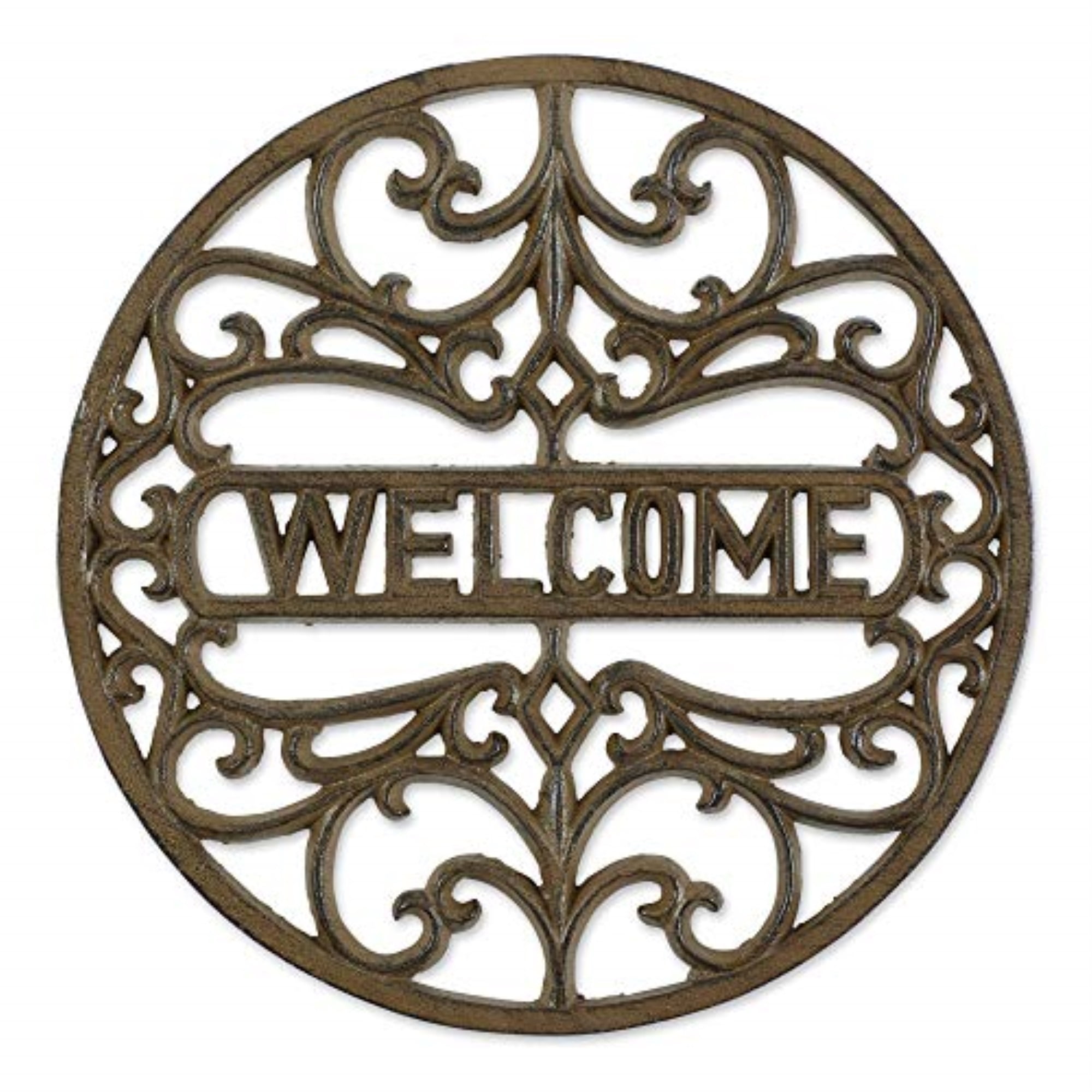 Welcome Cast Iron Stepping Stone - Walmart Business Supplies