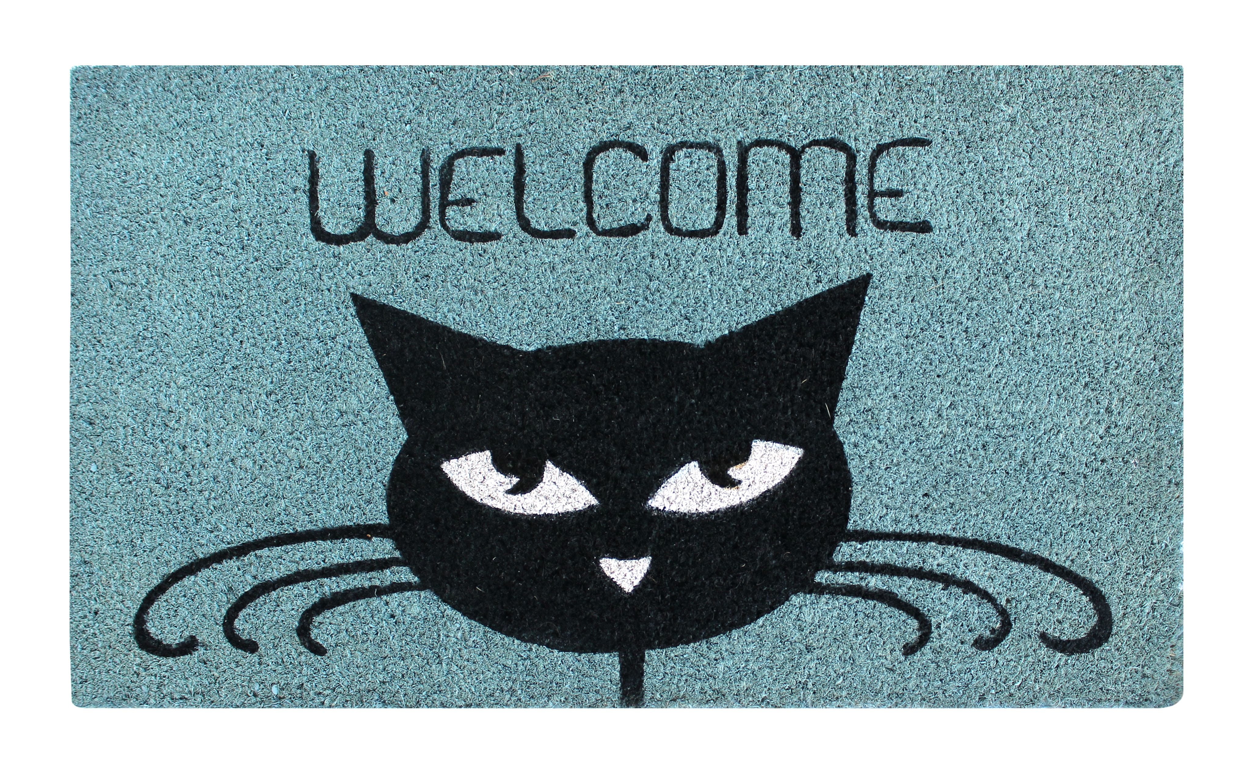 Welcome Cat Coir Door Mat (18" x 30") - Walmart.com