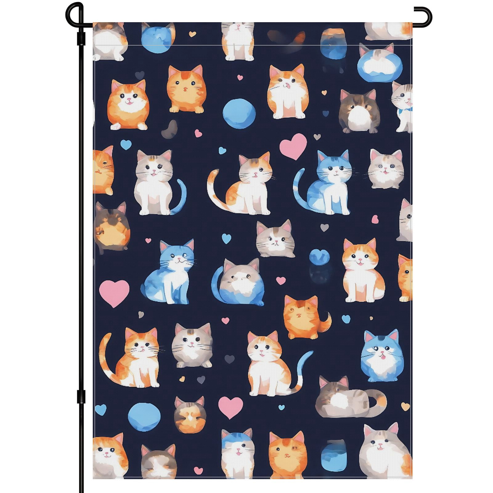 Welcome Cat Outdoor Garden Flag for Porch Yard Balcony Garden Backyard ...