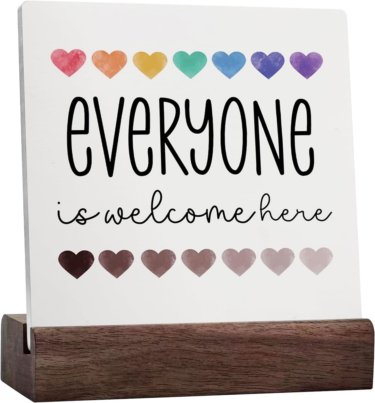 Welcome Ceramic Table Sign For Classroom - Everyone Is Welcome Here ...