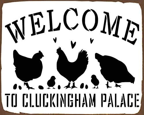 Welcome Cluckingham Palace Chicken Country Farmhouse Home Decor Sign ...