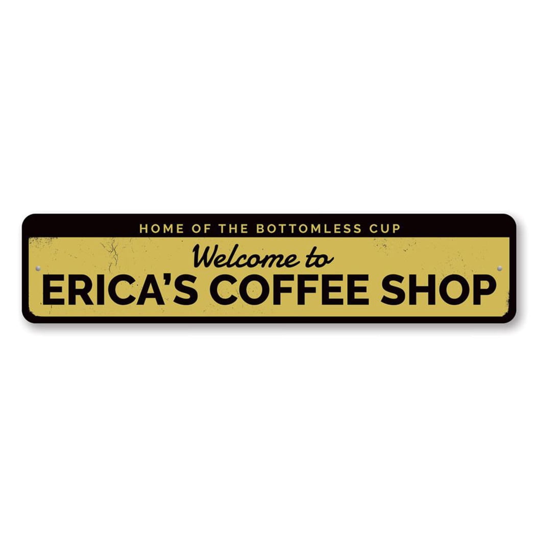 Welcome Coffee Shop Sign, Home of Bottomless Cup Sign, Custom Coffee ...