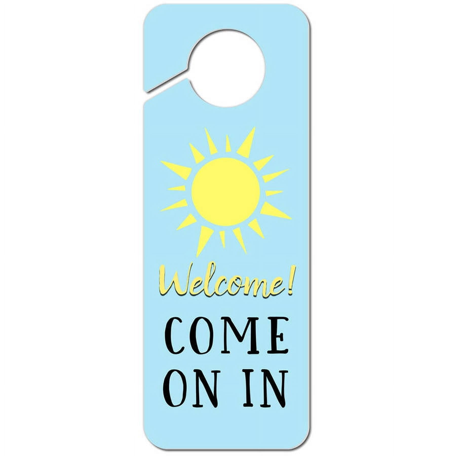 Welcome Come on in Plastic Door Knob Hanger Sign - Walmart.com