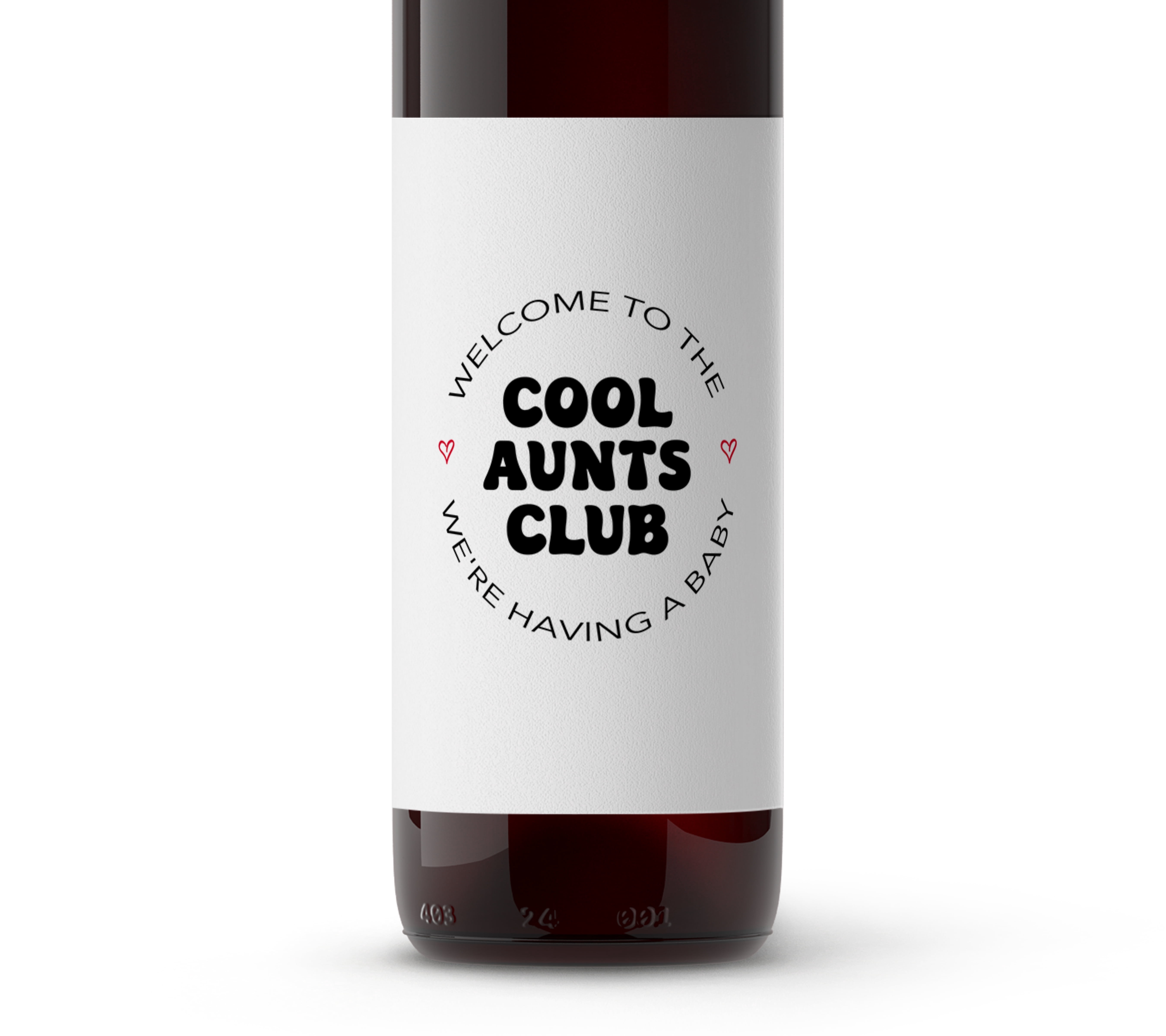 Welcome to Cool Aunts Club Wine Labels â SET of 4 â Funny Pregnancy ...