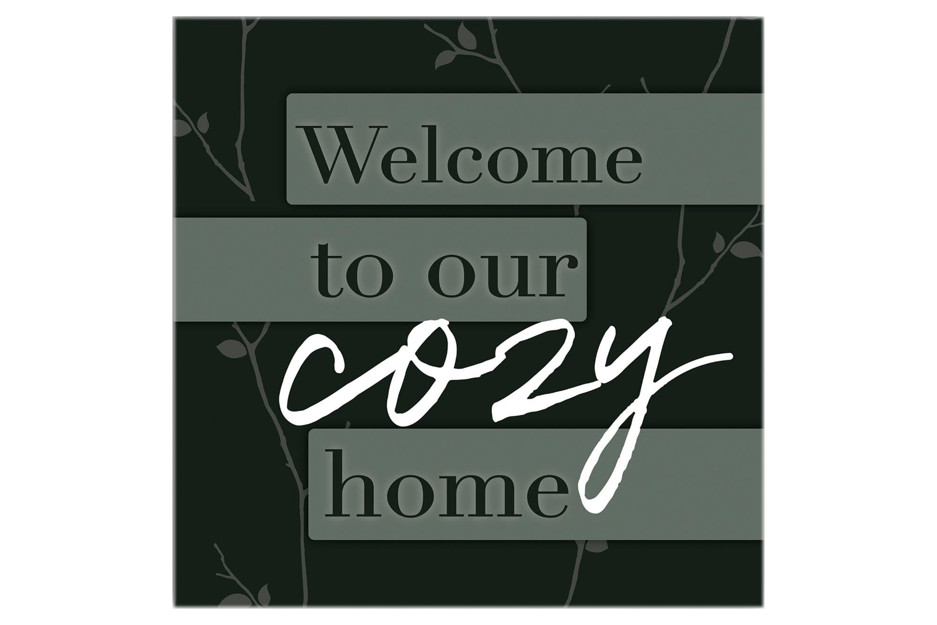 Welcome Cozy Home Juniper Green 12 x 12 Wood Wall Sign Plaque - Walmart.com