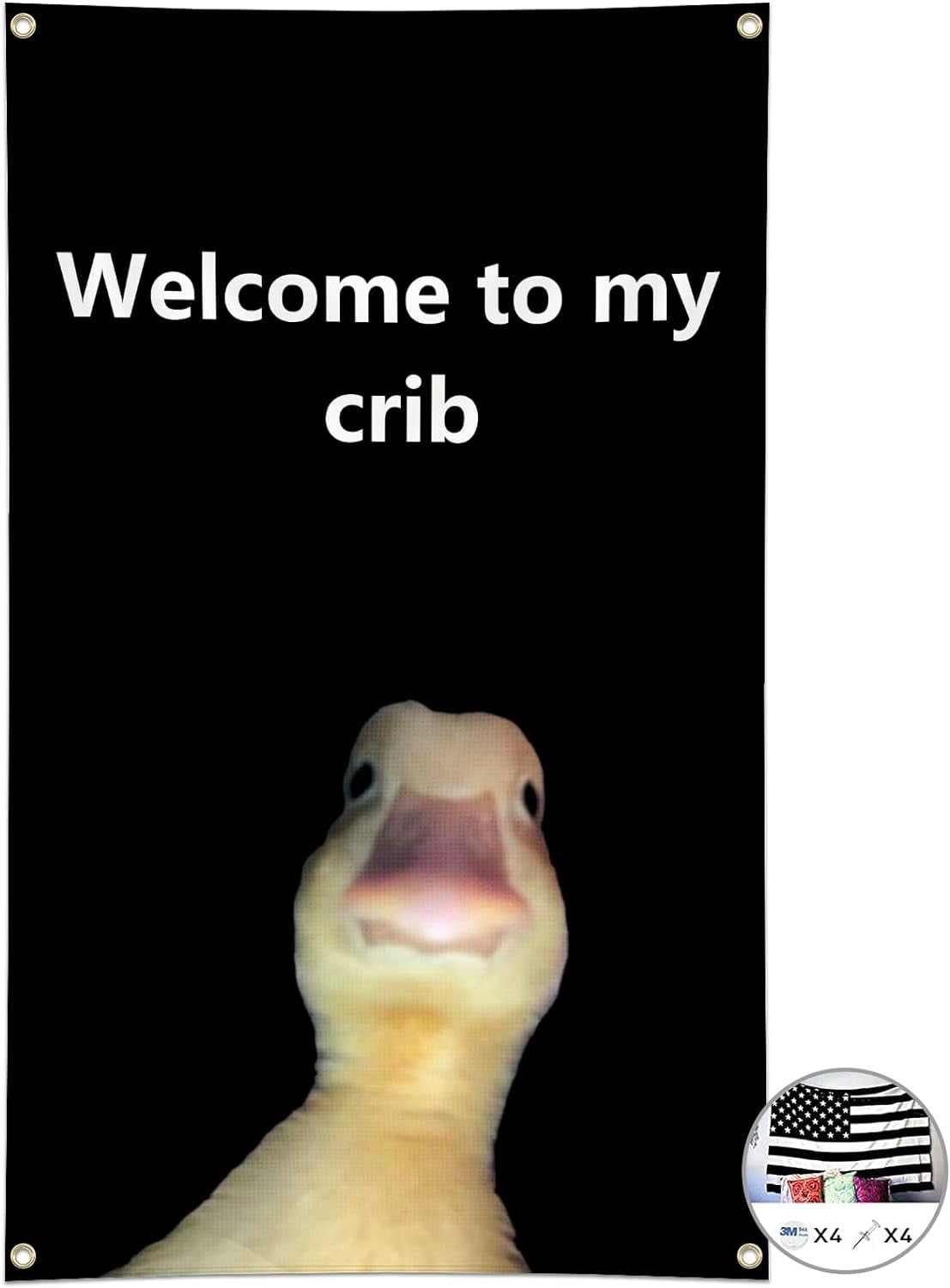 Welcome to My Crib Flag 3x5 Ft Funny Banner Party Supplies Yard Signs ...