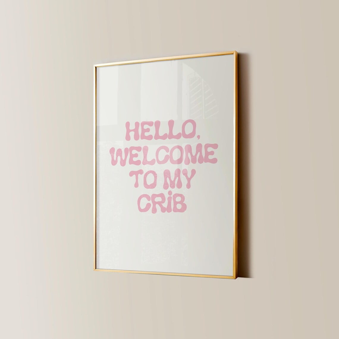Welcome To My Crib Print, Y2K Apartment Decor, Retro Room Posters ...