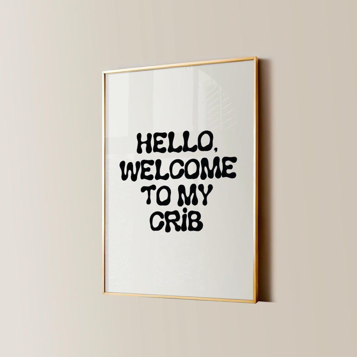 Welcome To My Crib Print, Y2K Apartment Decor, Retro Room Posters ...