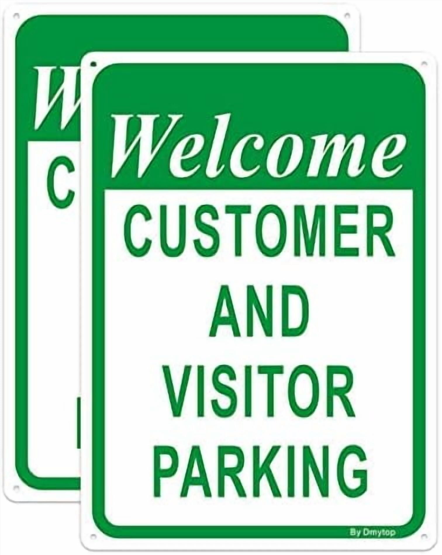 Welcome Customer and Visitor Only Parking Signs Metal Signs 8x12 Inches ...