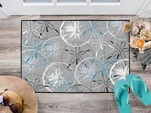 Welcome Cute Doormat Funny Coastal Door Mat Sand Dollar Coastal Decor ...
