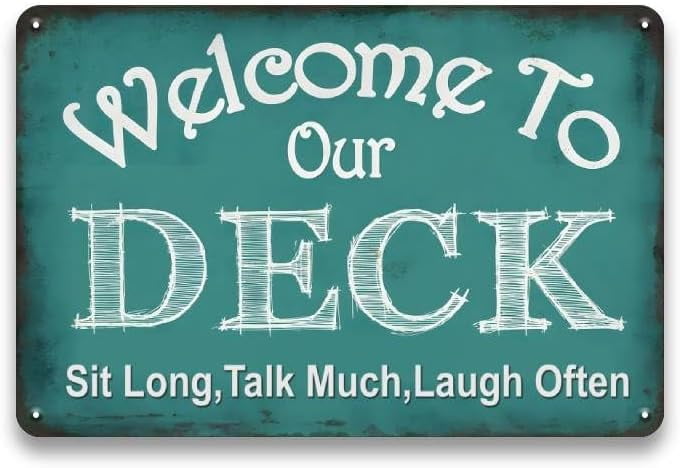 Welcome to Our Deck Sign for Outside - Deck Signs and Decor Outdoor ...