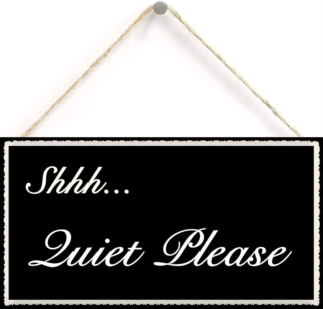 Welcome Decor Sign, Hanging Wood Sign Home Decorative,Shhh… Quiet ...