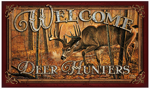 Welcome Deer Hunters Novelty Sign | Indoor/Outdoor | Funny Home Décor ...