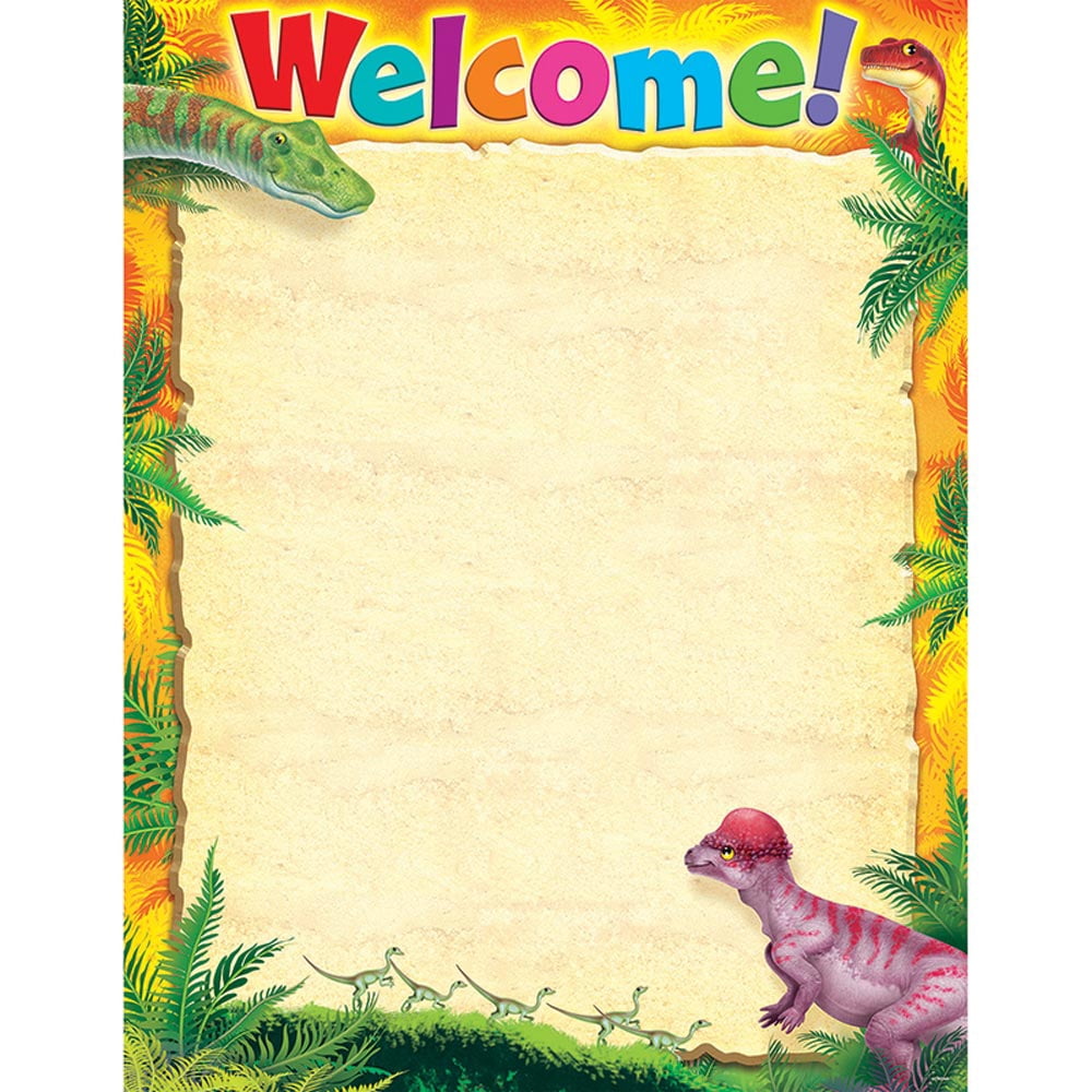 Welcome Discovering Dinosaurs Blank Learning Chart 17x22 [T38493 ...