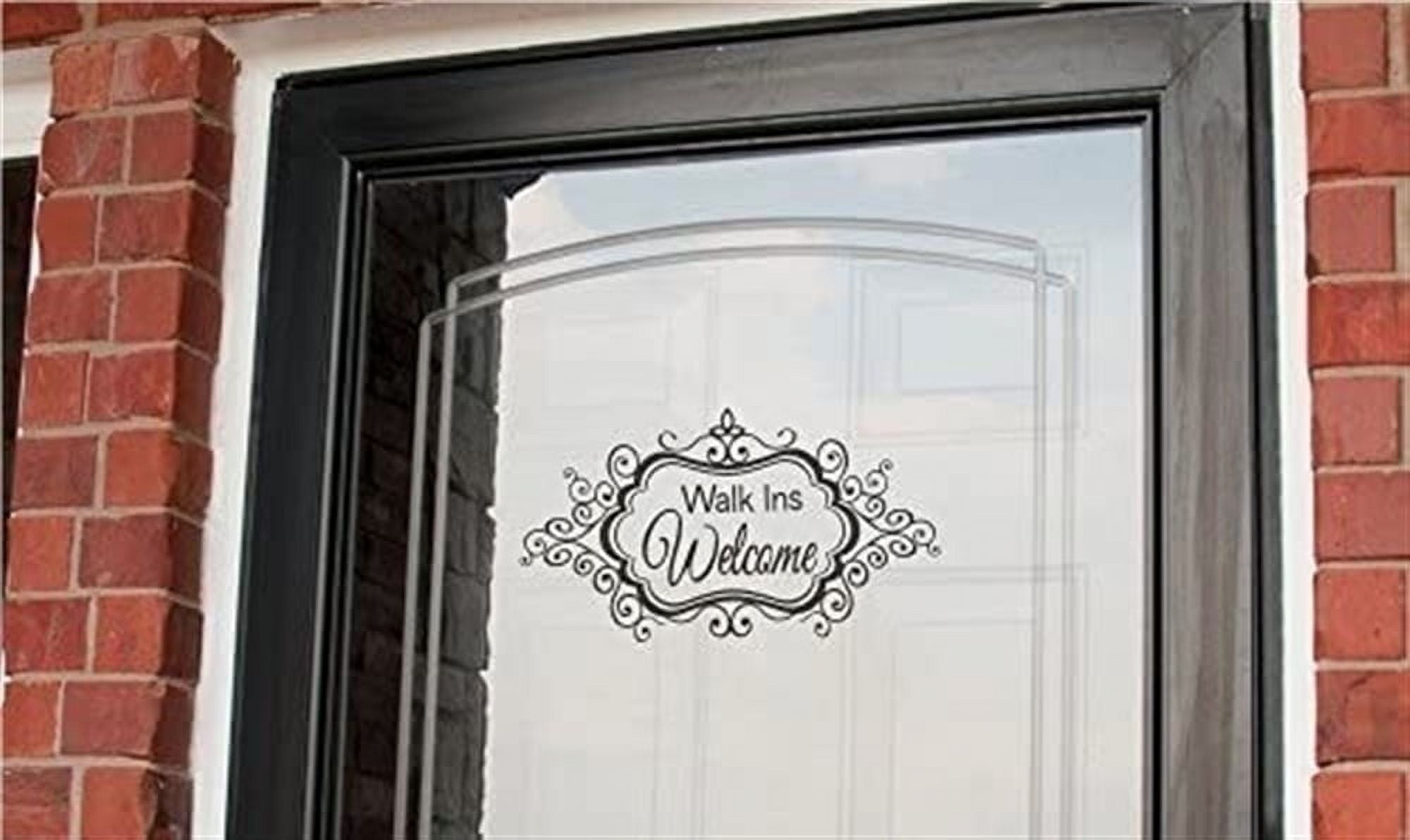 Welcome Door Decal Walk Ins Welcome Custom Front Door Decal Decor ...