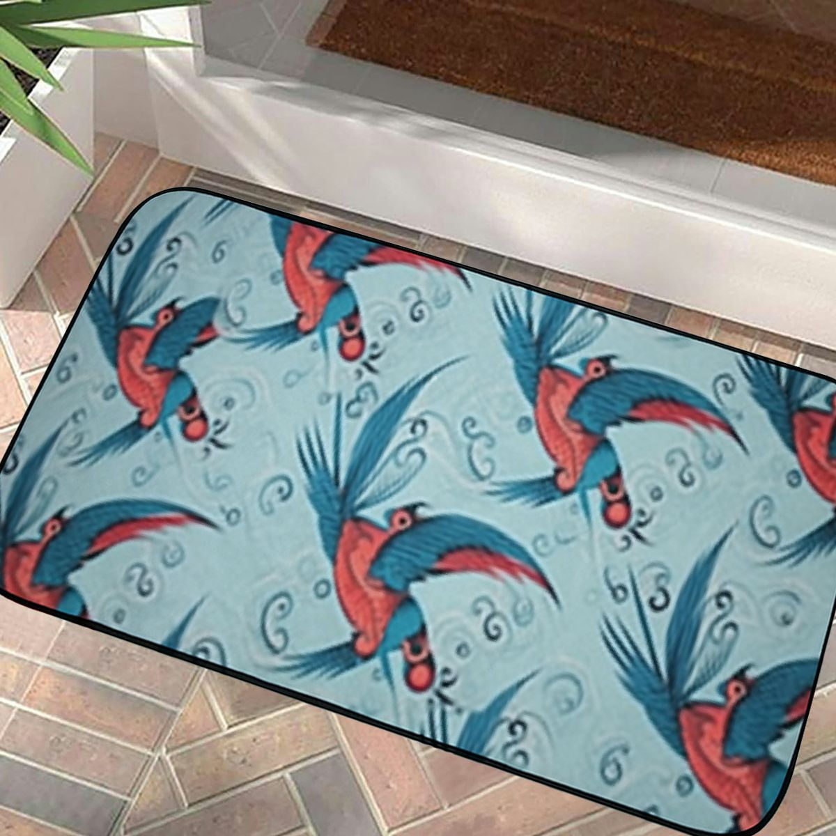 Welcome Door Mats Old School Tattoo Pattern Door Mat Entrance Bedroom ...