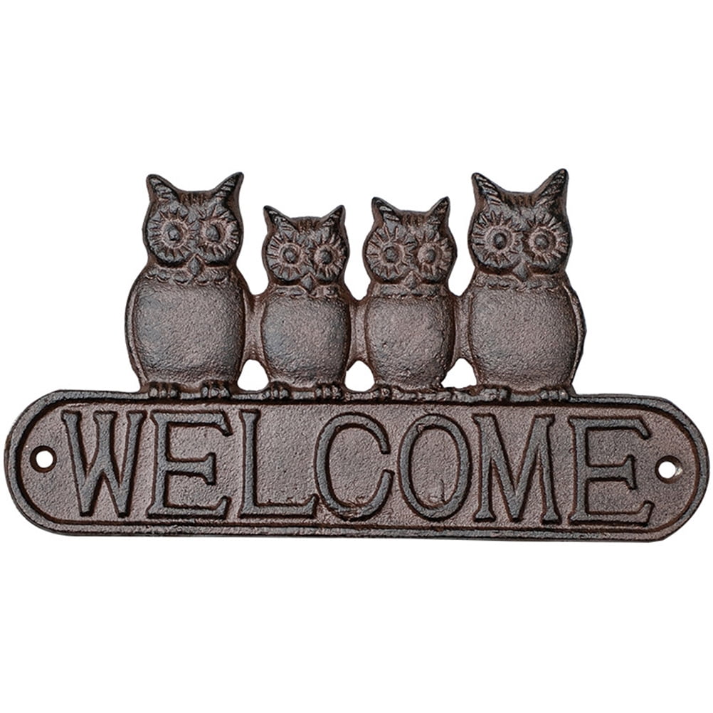 HOMEMAXS Welcome Door Sign Crafted from Cast Iron for Elegant Home ...
