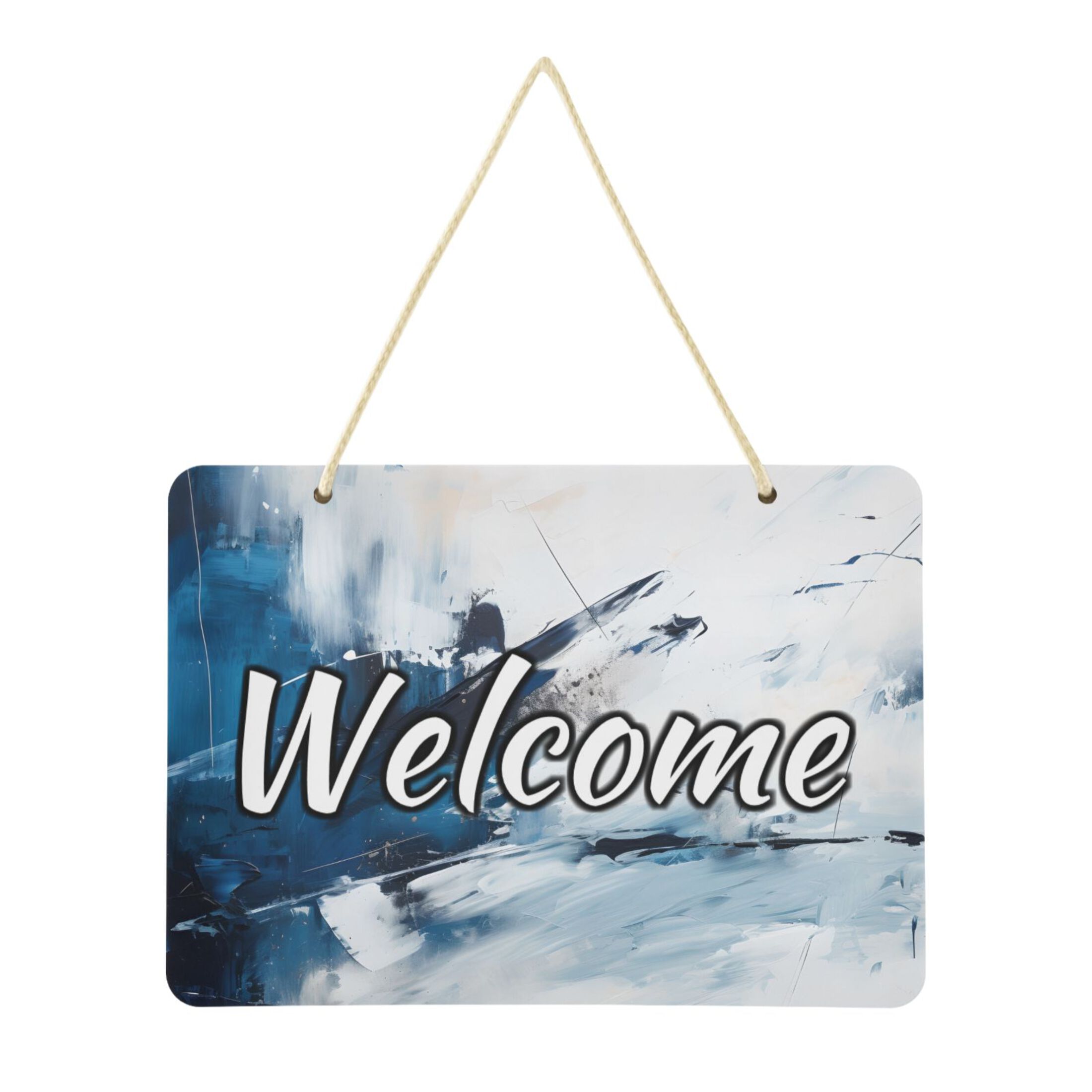 Welcome Door Sign Decoration 13.8" Rectangular Front Entrance Hanging ...