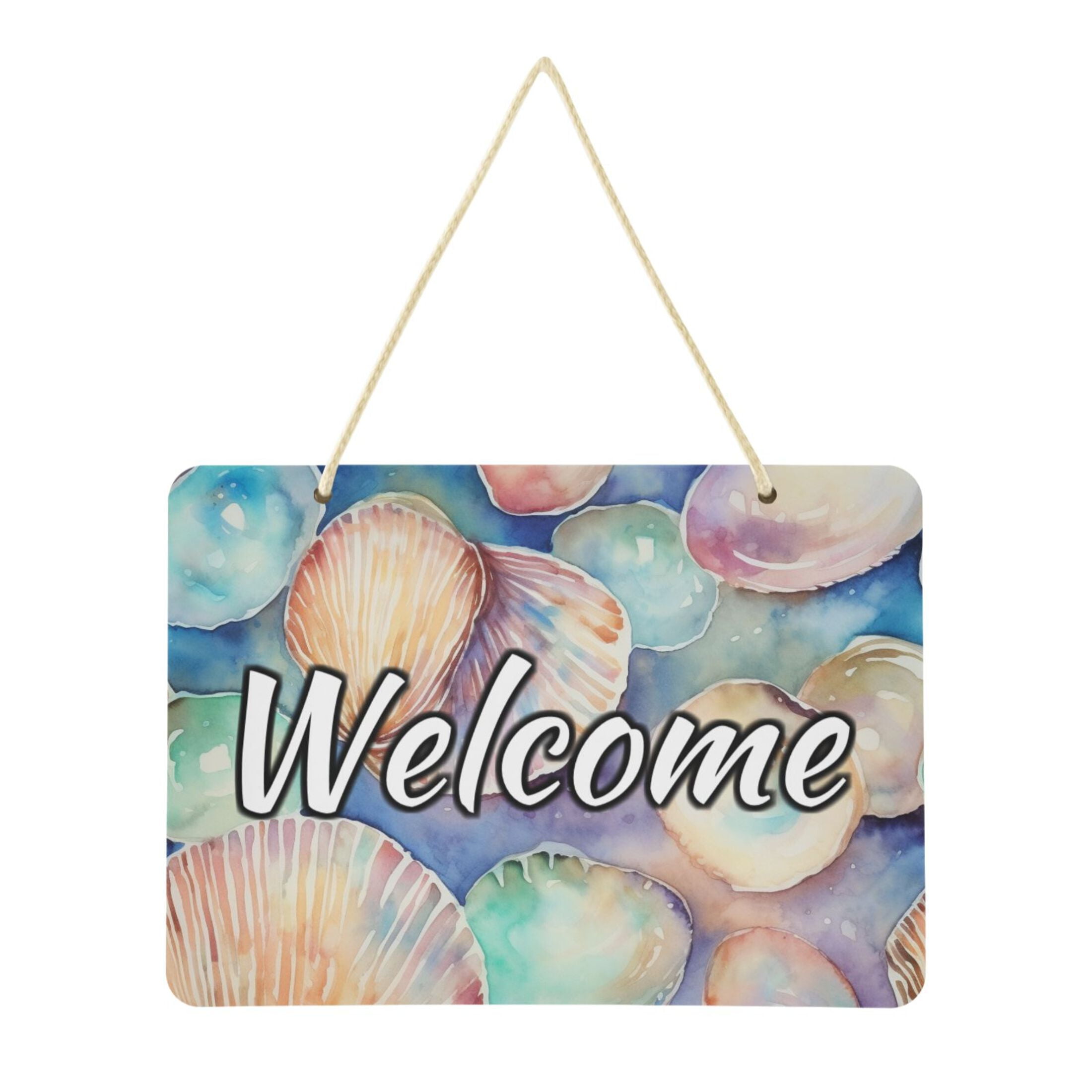 Welcome Door Sign Decoration 13.8" Rectangular Front Entrance Hanging ...