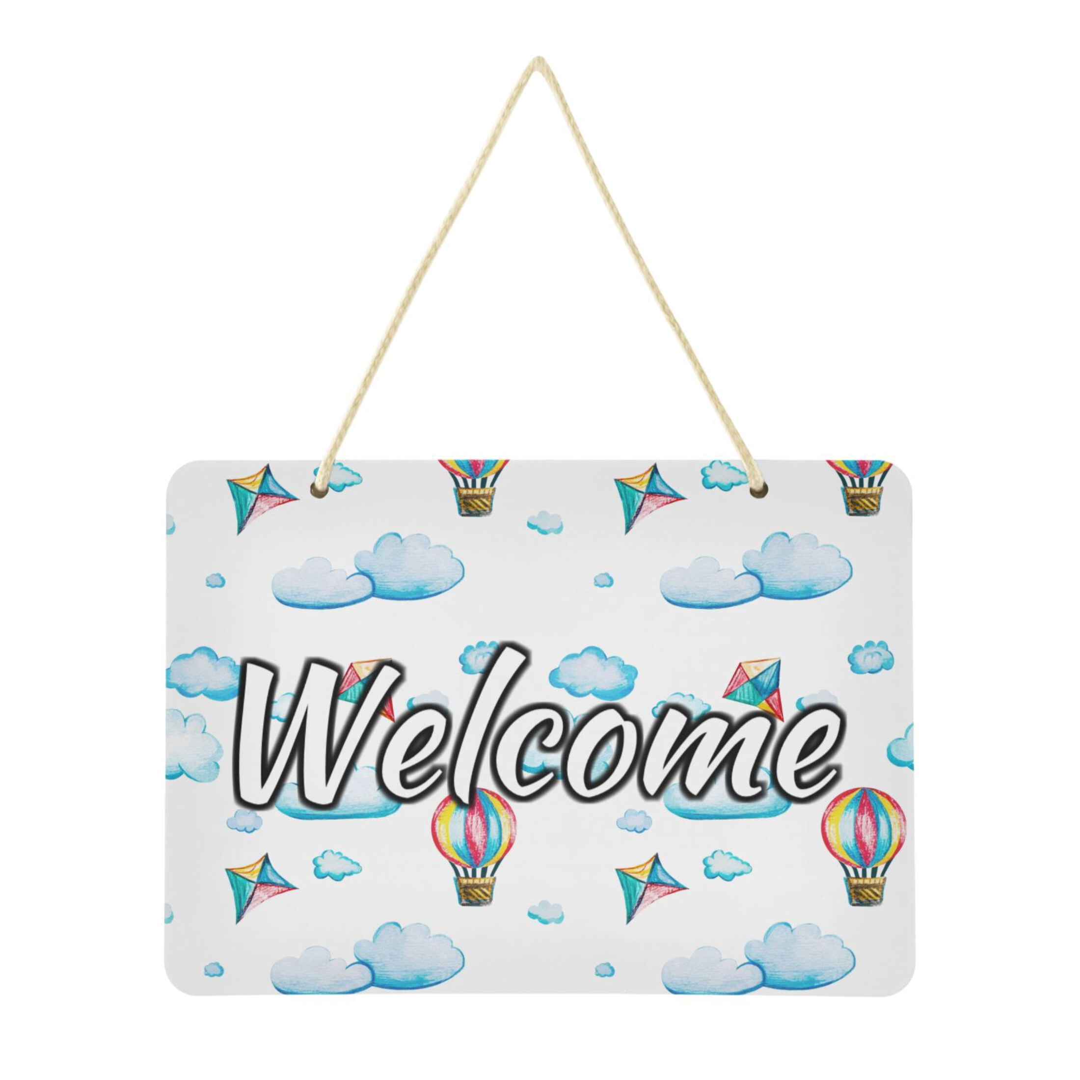 Welcome Door Sign Decoration 13.8" Rectangular Front Entrance Hanging ...