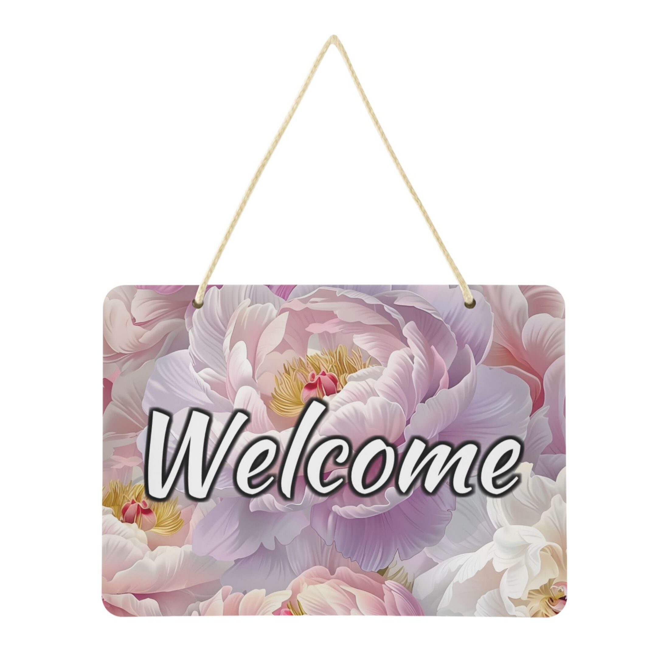 Welcome Door Sign Decoration 13.8" Rectangular Front Entrance Hanging ...
