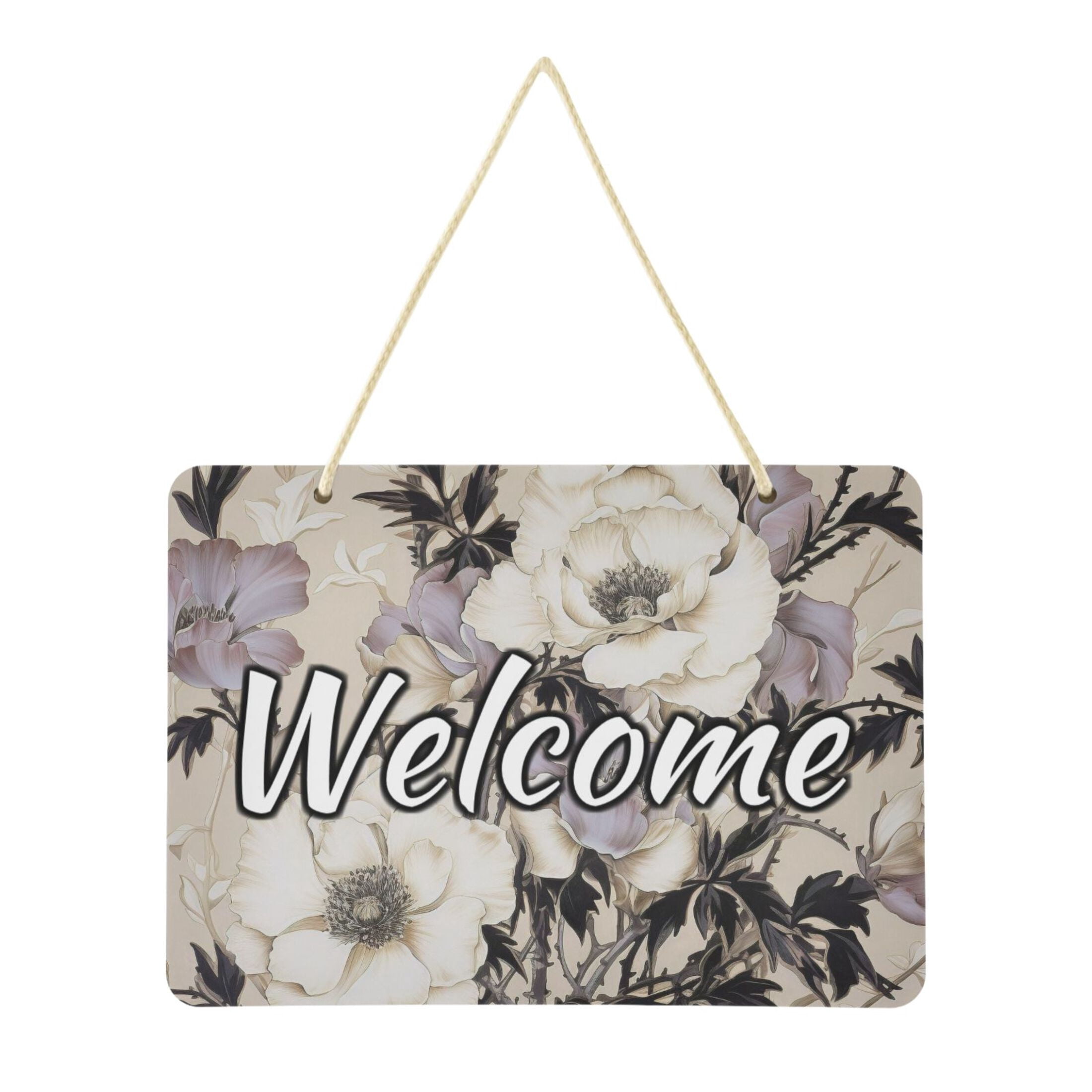 Welcome Door Sign Decoration 13.8" Rectangular Front Entrance Hanging ...