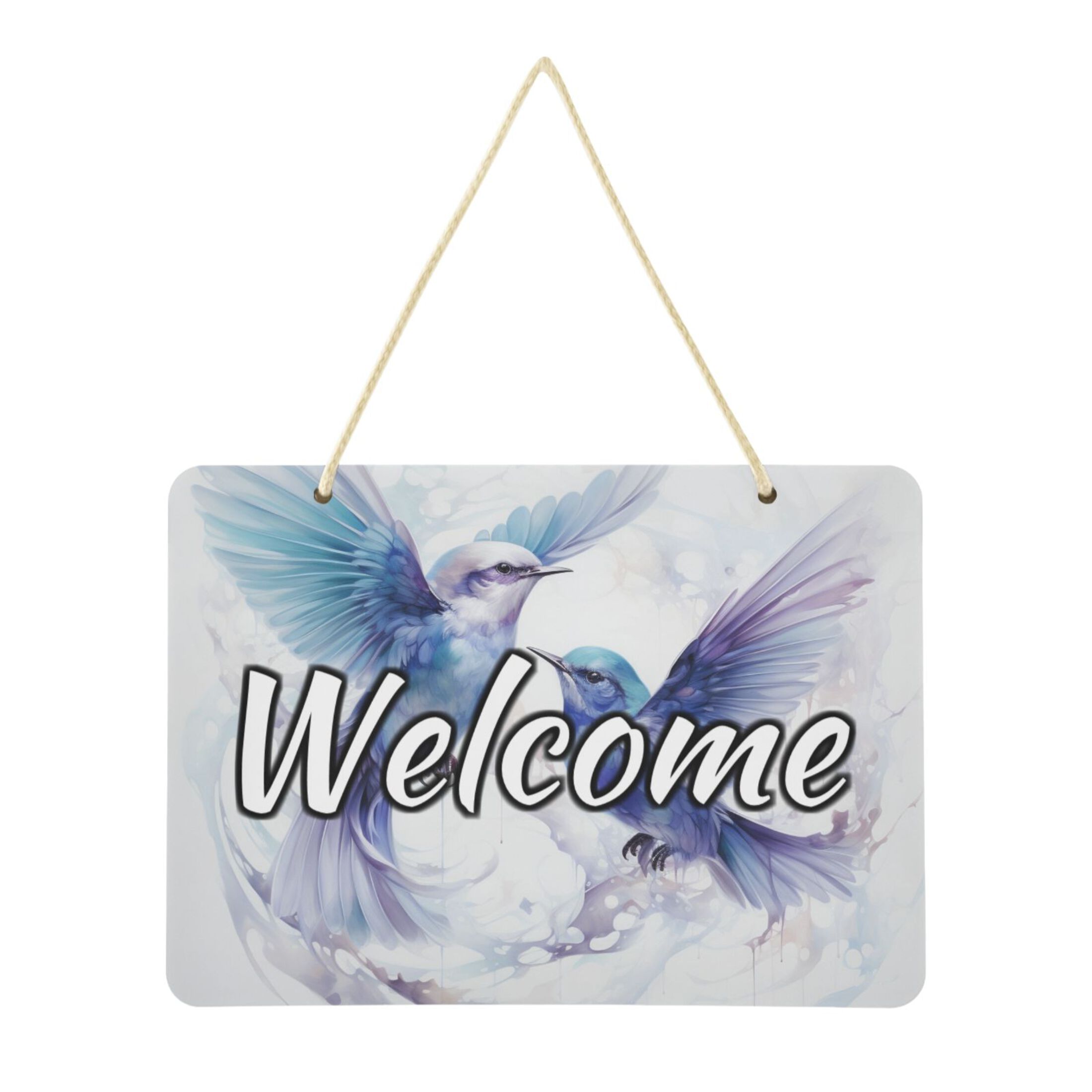 Welcome Door Sign Decoration 13.8" Rectangular Front Entrance Hanging ...