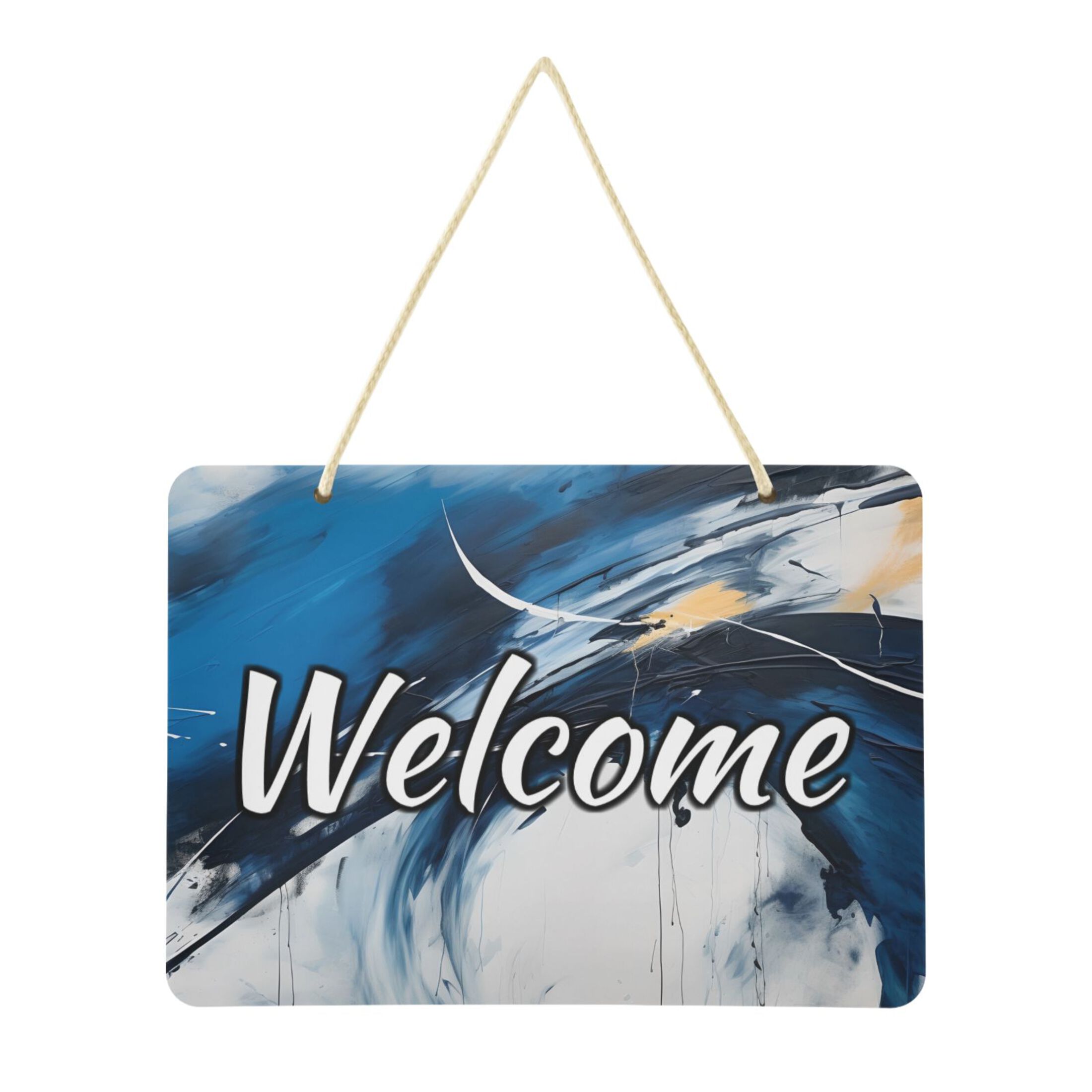 Welcome Door Sign Decoration 13.8" Rectangular Front Entrance Hanging ...