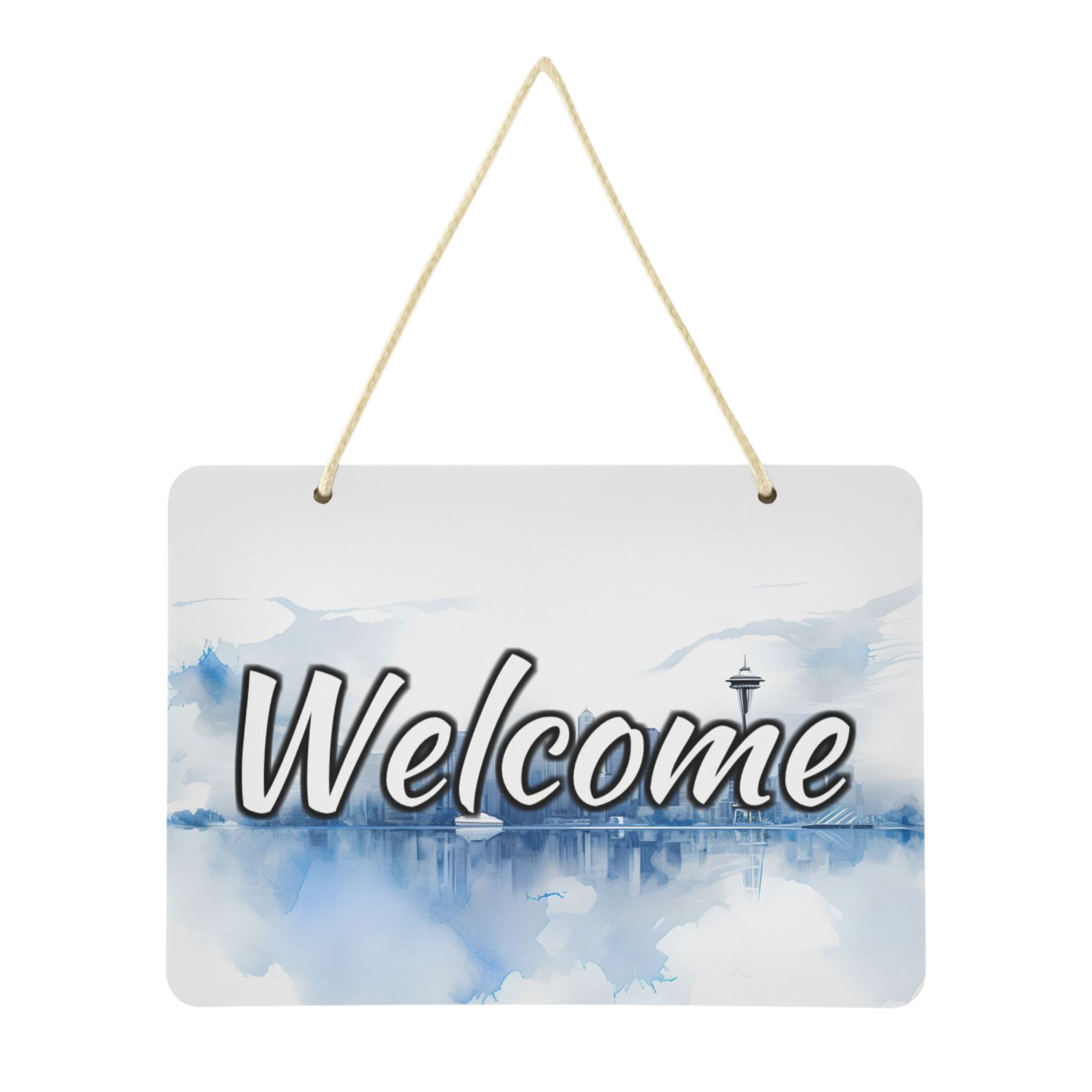 Welcome Door Sign Decoration 13.8" Rectangular Front Entrance Hanging ...