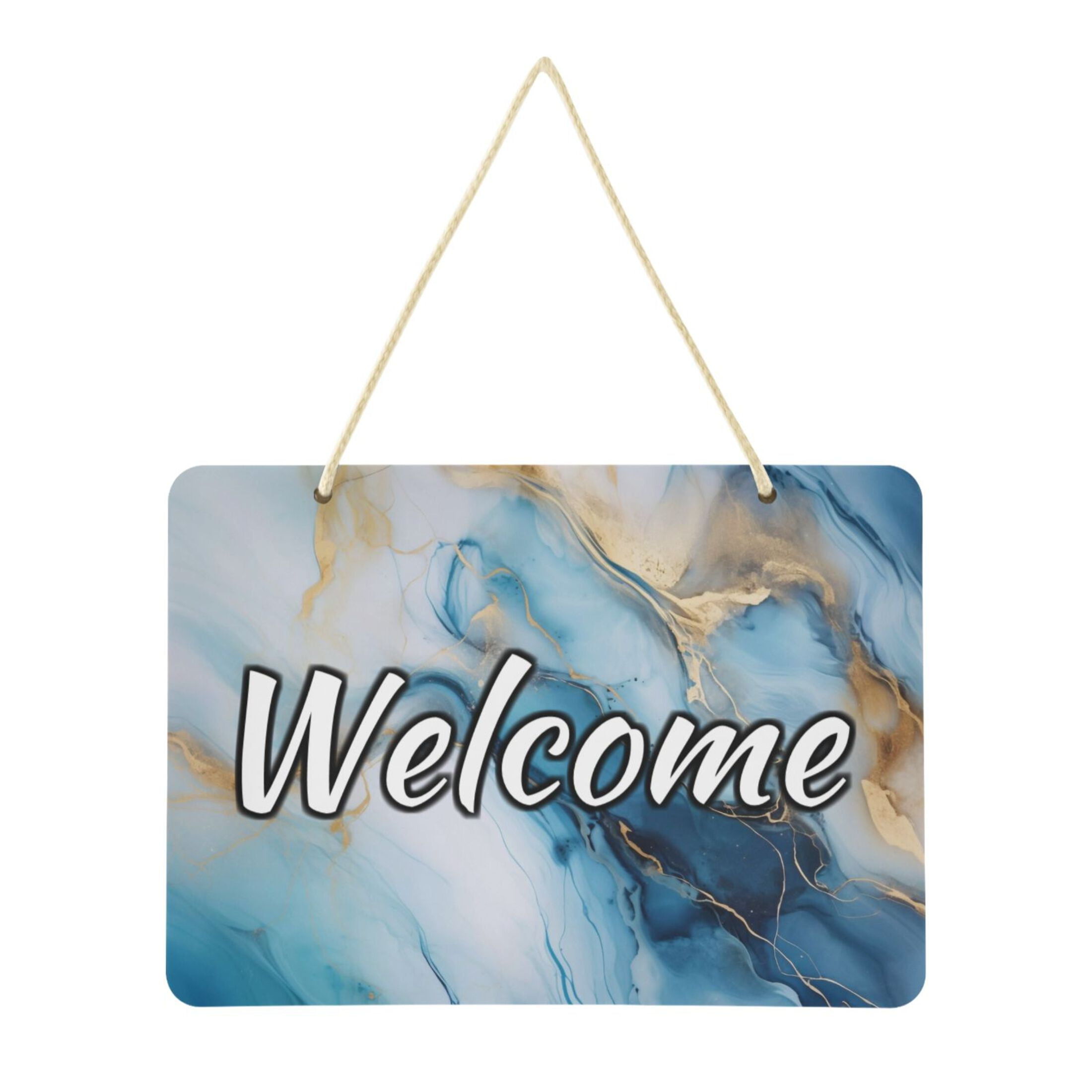 Welcome Door Sign Decoration 13.8" Rectangular Front Entrance Hanging ...