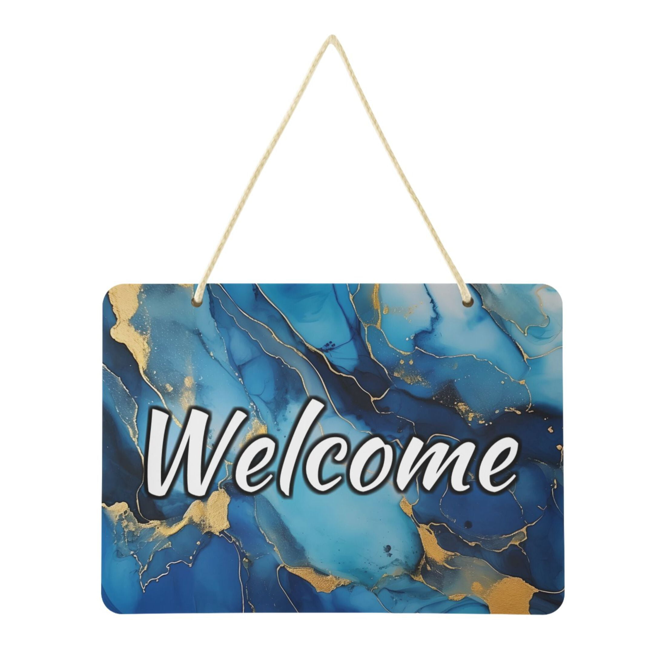 Welcome Door Sign Decoration 13.8" Rectangular Front Entrance Hanging ...