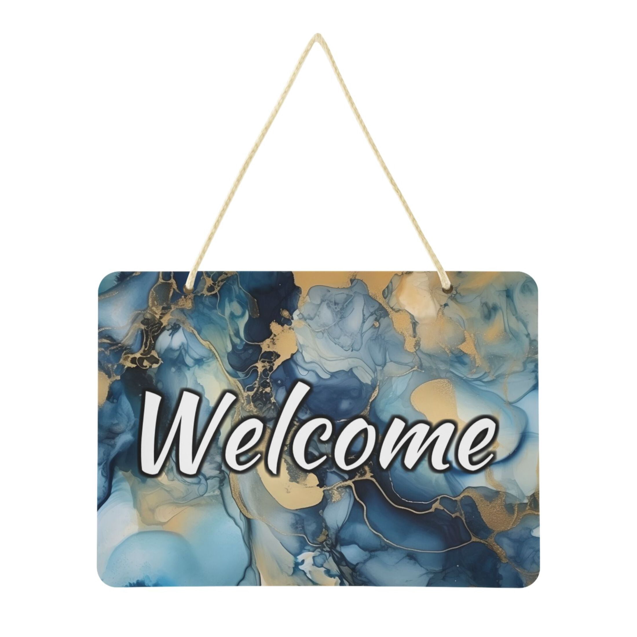 Welcome Door Sign Decoration 13.8" Rectangular Front Entrance Hanging ...
