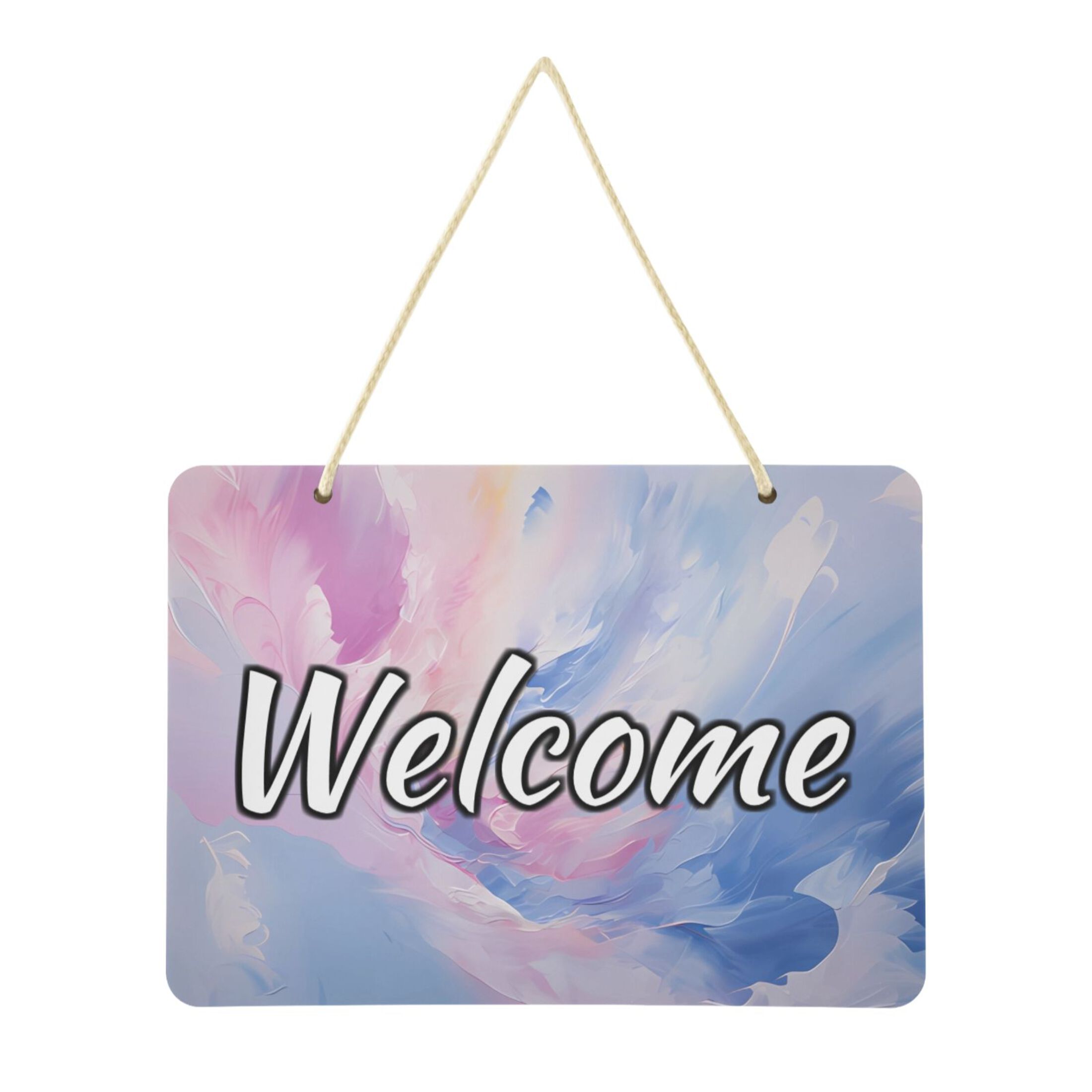 Welcome Door Sign Decoration 13.8" Rectangular Front Entrance Hanging ...