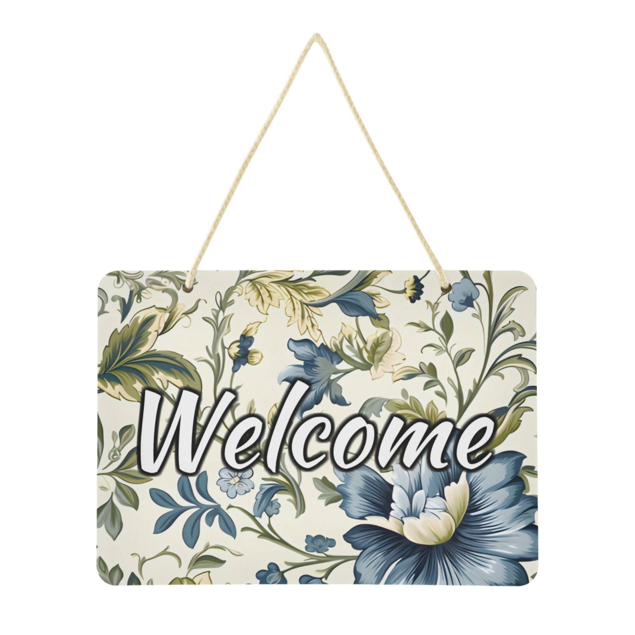 Welcome Door Sign Decoration 13.8" Rectangular Front Entrance Hanging ...