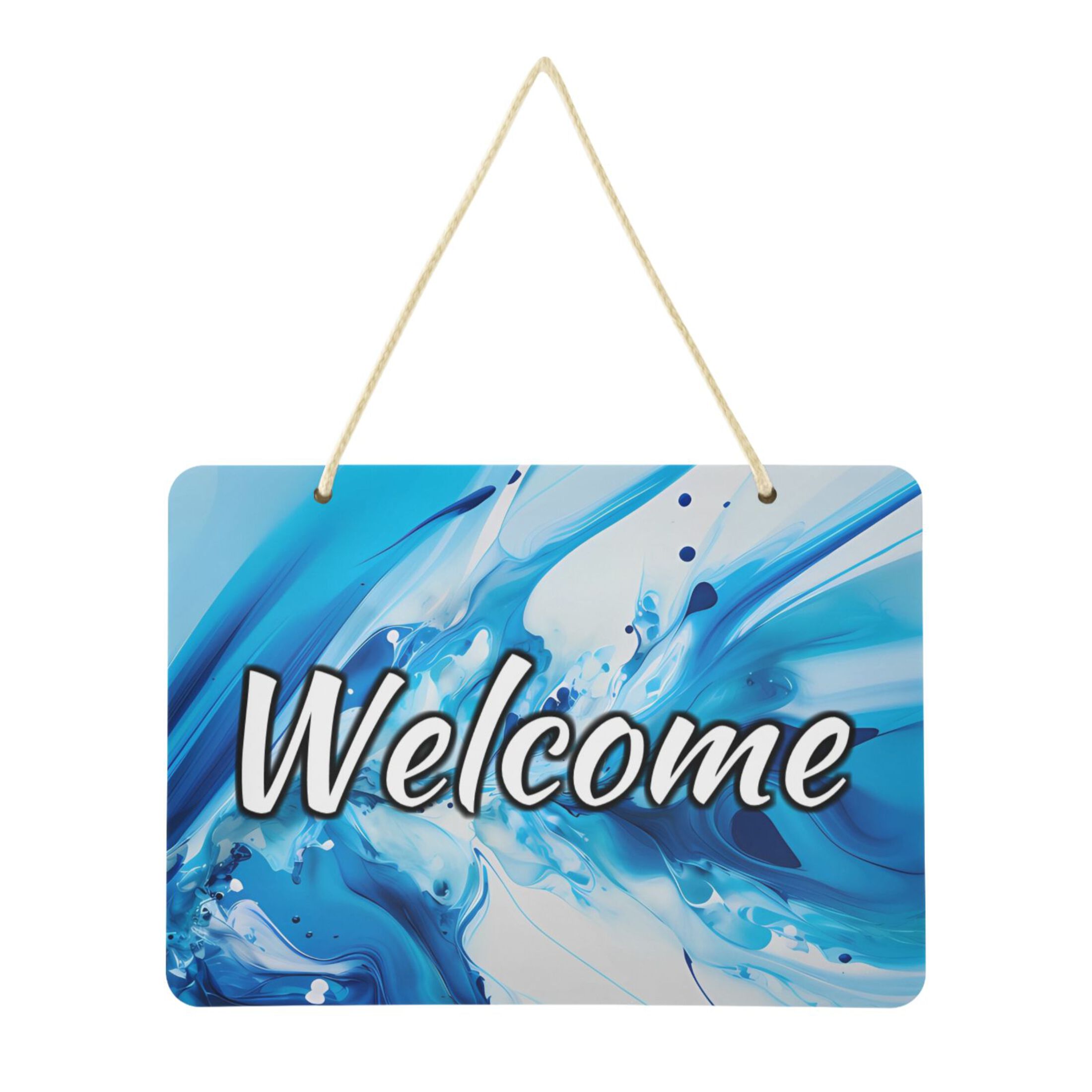 Welcome Door Sign Decoration 13.8" Rectangular Front Entrance Hanging ...